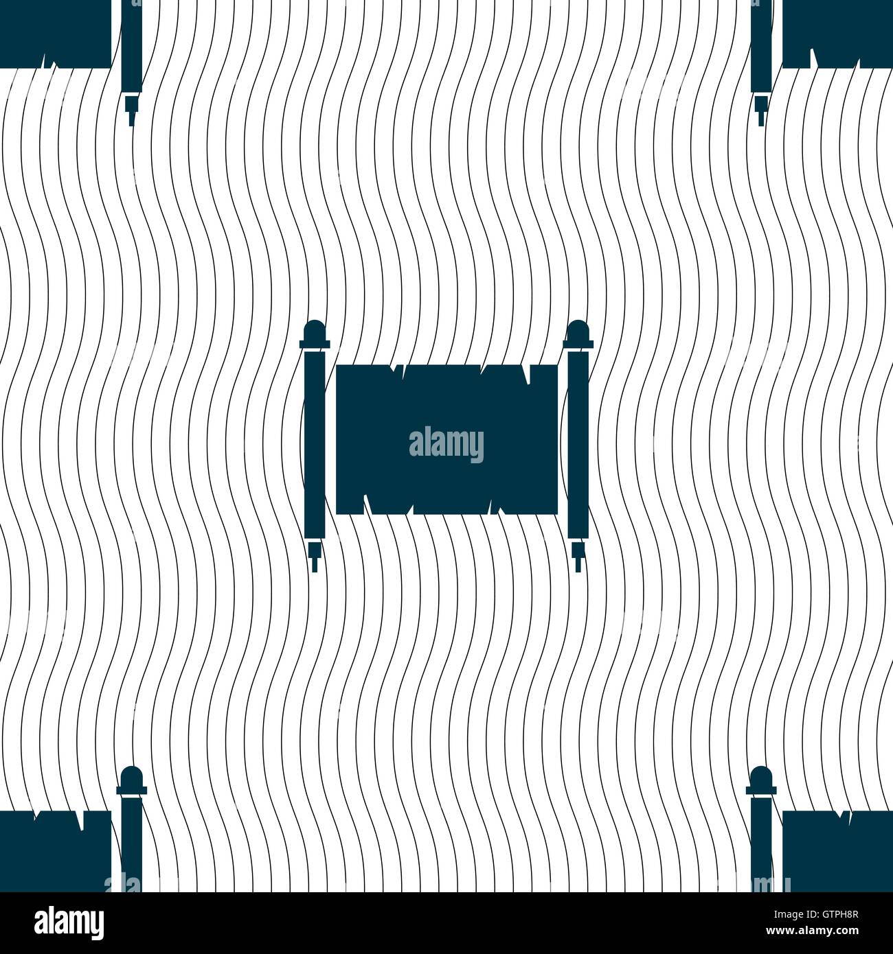 Ancient parchment sheet of paper sign. Seamless pattern with geometric ...