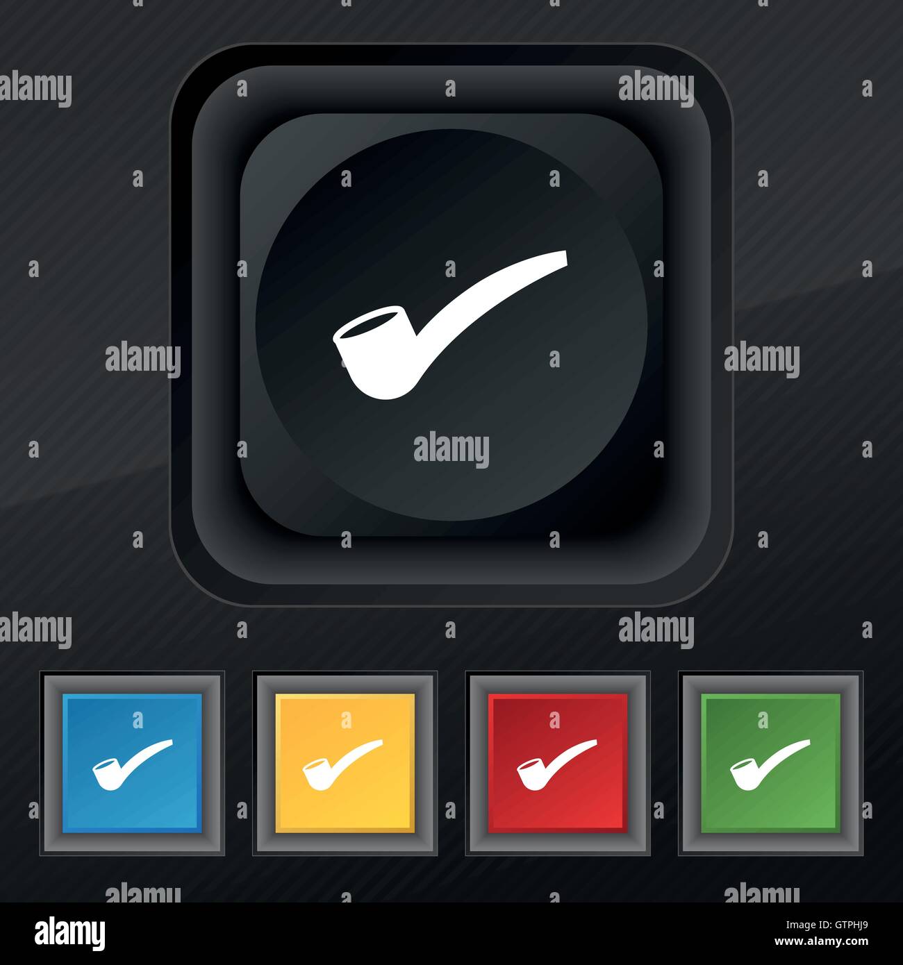 Pipe smoke black background Stock Vector Images - Alamy