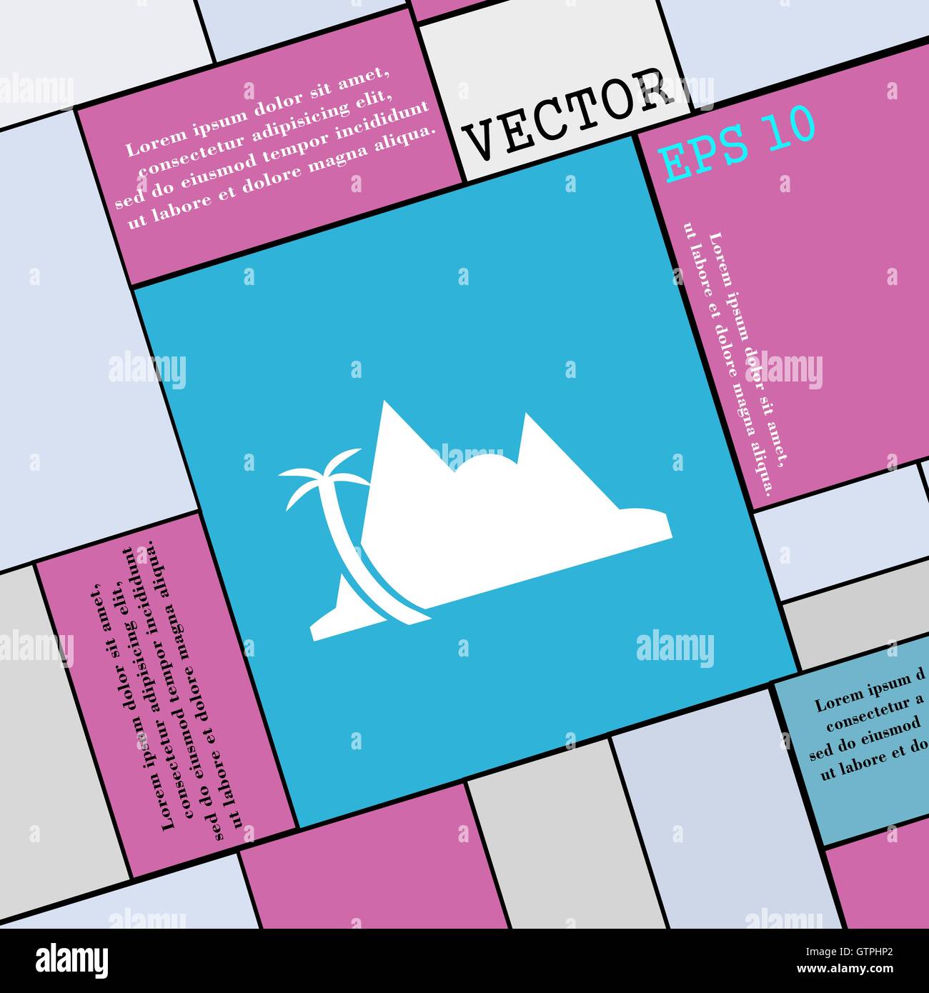 Mirage icon sign. Modern flat style for your design. Vector Stock ...