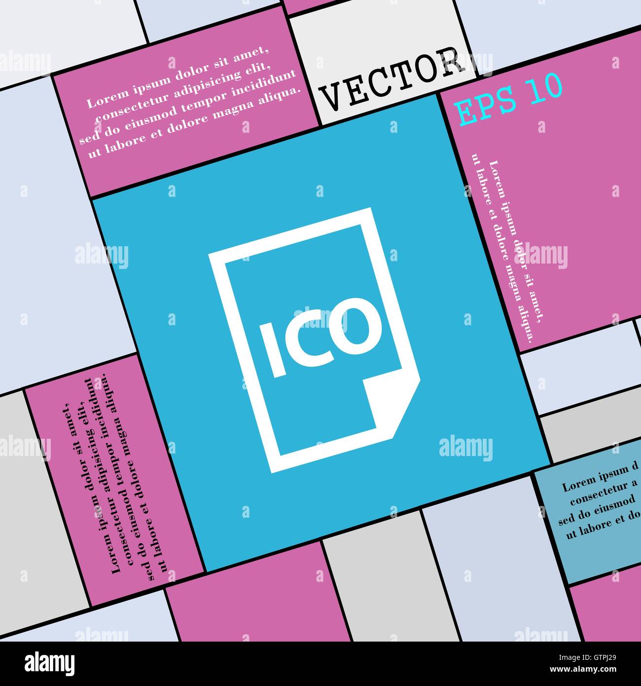 file ico icon sign. Modern flat style for your design. Vector Stock ...