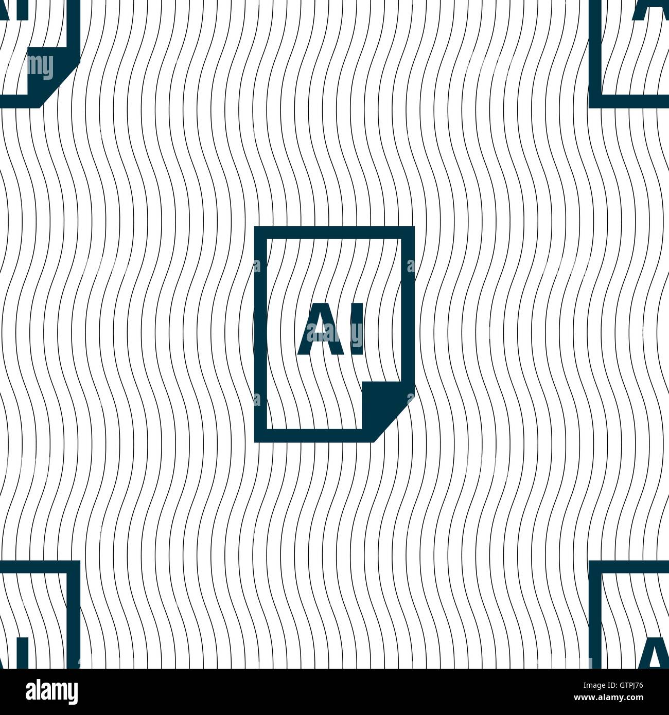 file AI icon sign. Seamless pattern with geometric texture. Vector ...
