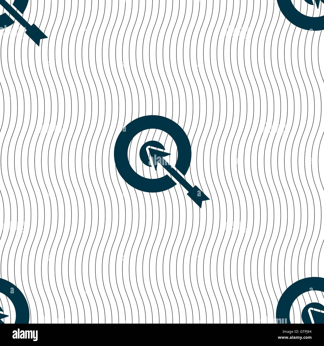 target icon sign. Seamless pattern with geometric texture. Vector Stock ...