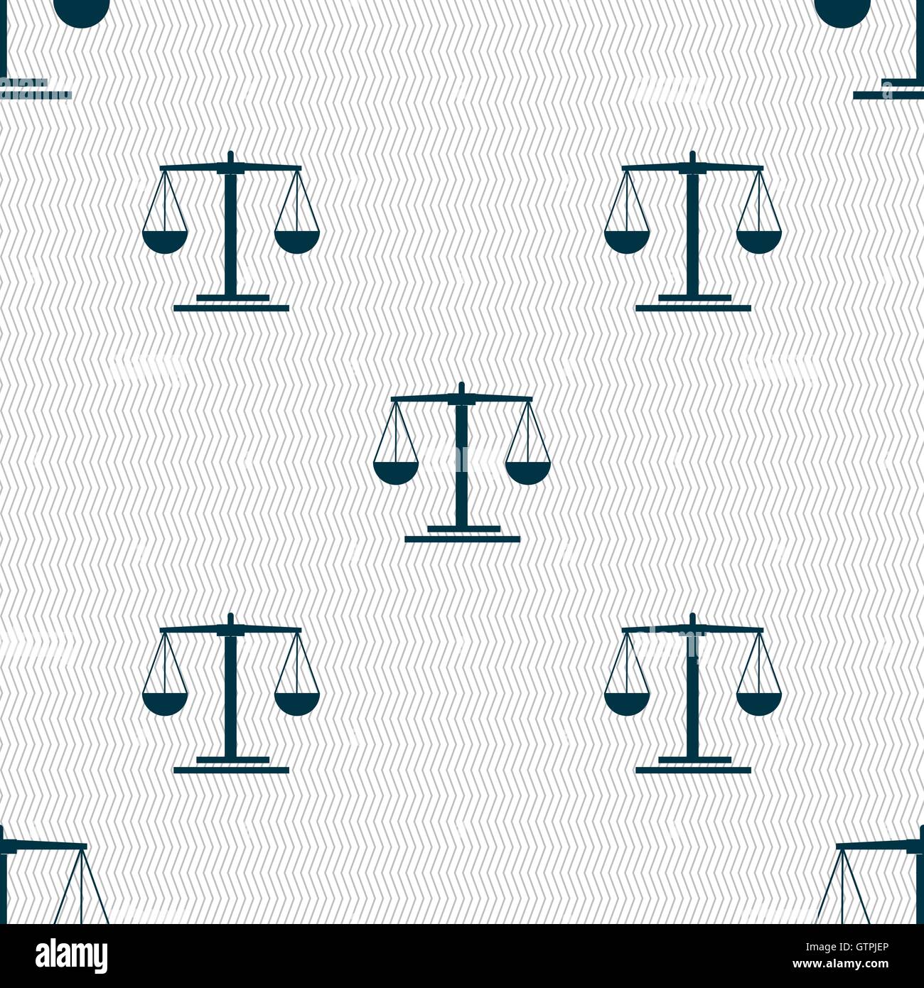 scales Icon sign. Seamless pattern with geometric texture. Vector Stock ...