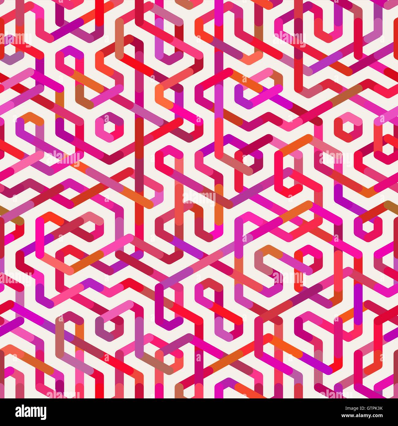 Vector Seamless Multicolor Irregular Lines Pattern Stock Vector Image ...