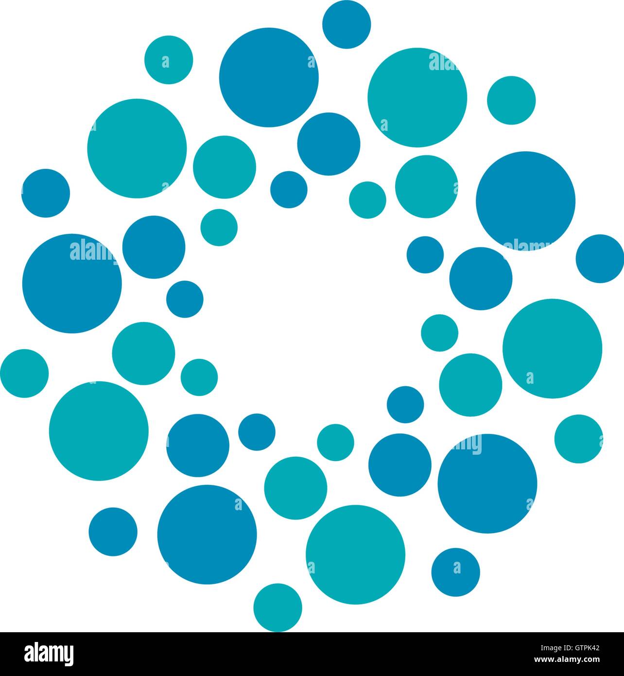 Vector isolated sun logo design template. Abstract dots symbol. Icon ...