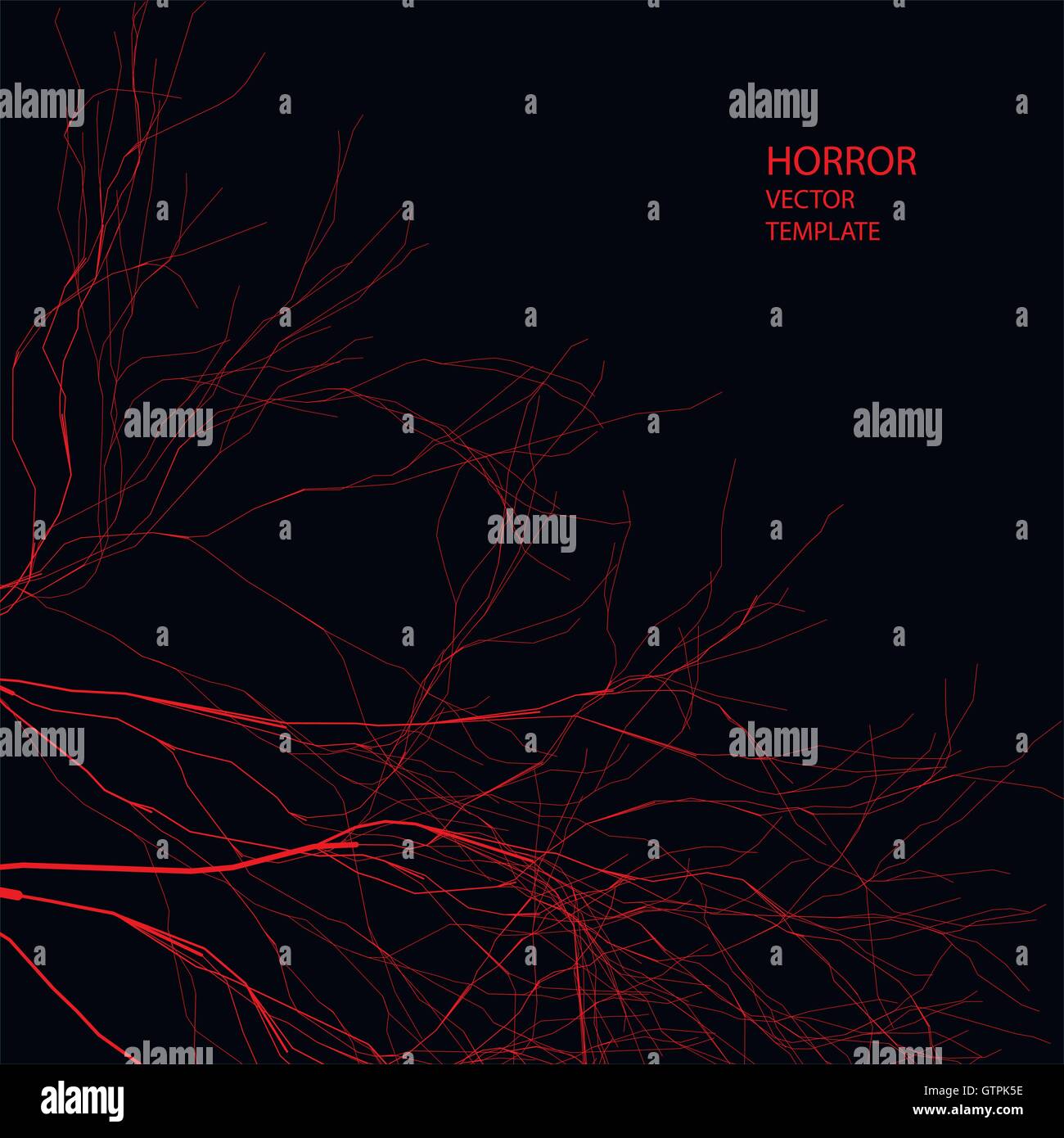 Horror vector background. Red branches Stock Vector Image & Art - Alamy