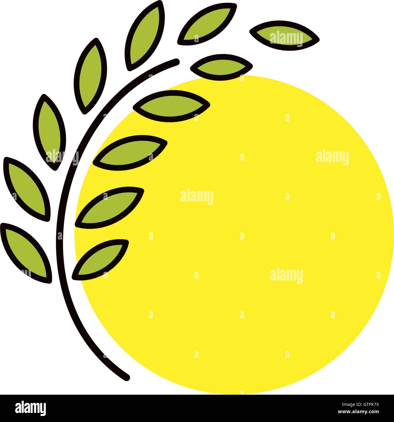 Ear of wheat logo Stock Vector Images - Alamy