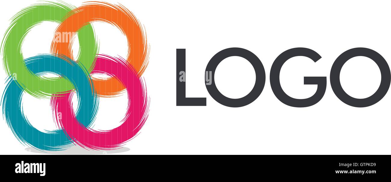 Unusual vector isolated logo. Cross logo. Rings vector illustration ...