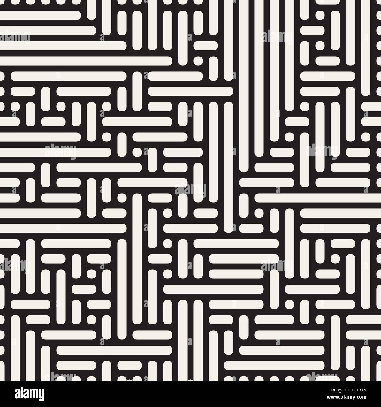 Vector Seamless Rounded Irregular Lines Pattern Stock Vector Image ...