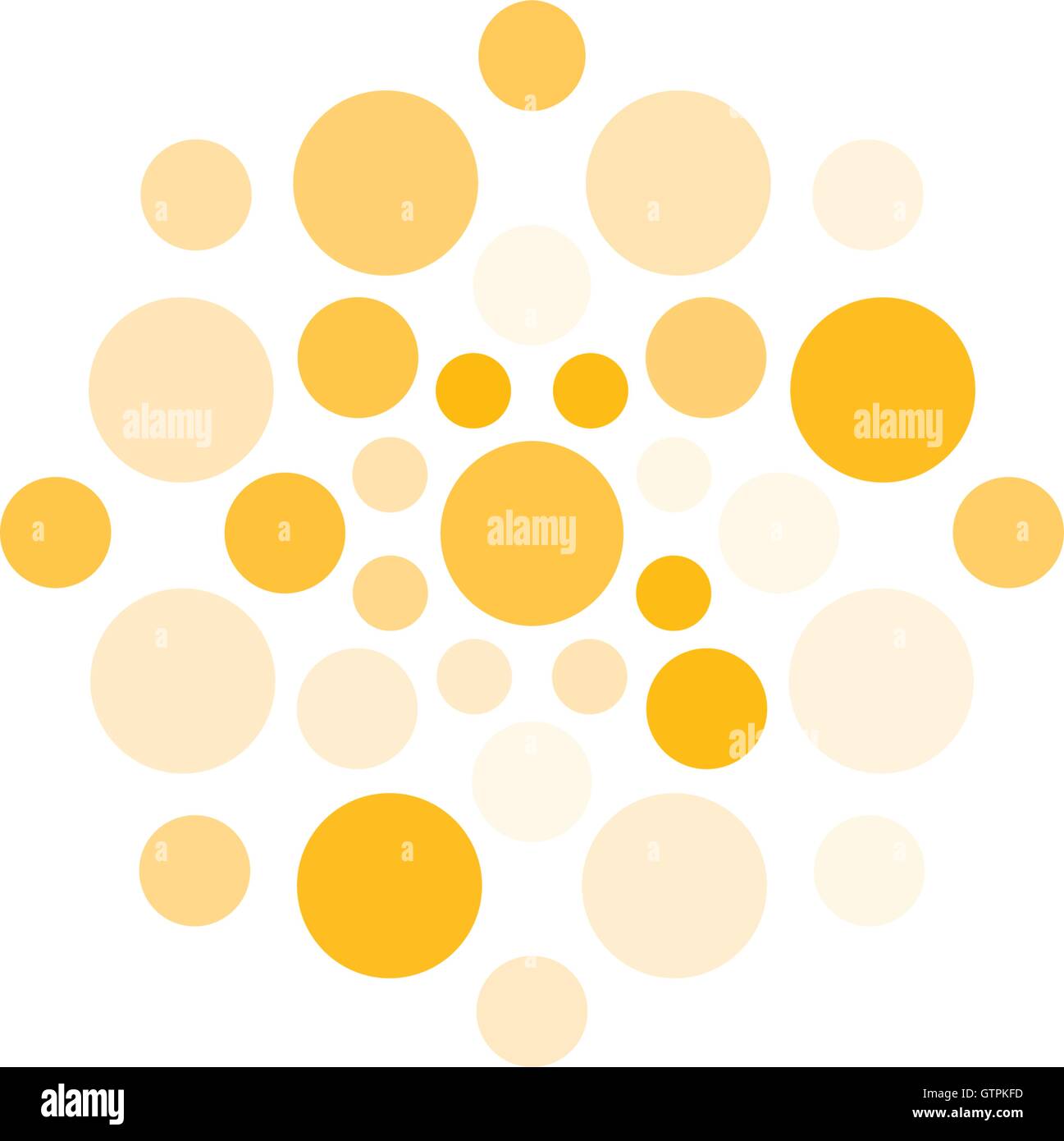 Bubbles isolated logo. Vector abstrct shape. Universal orange logo ...