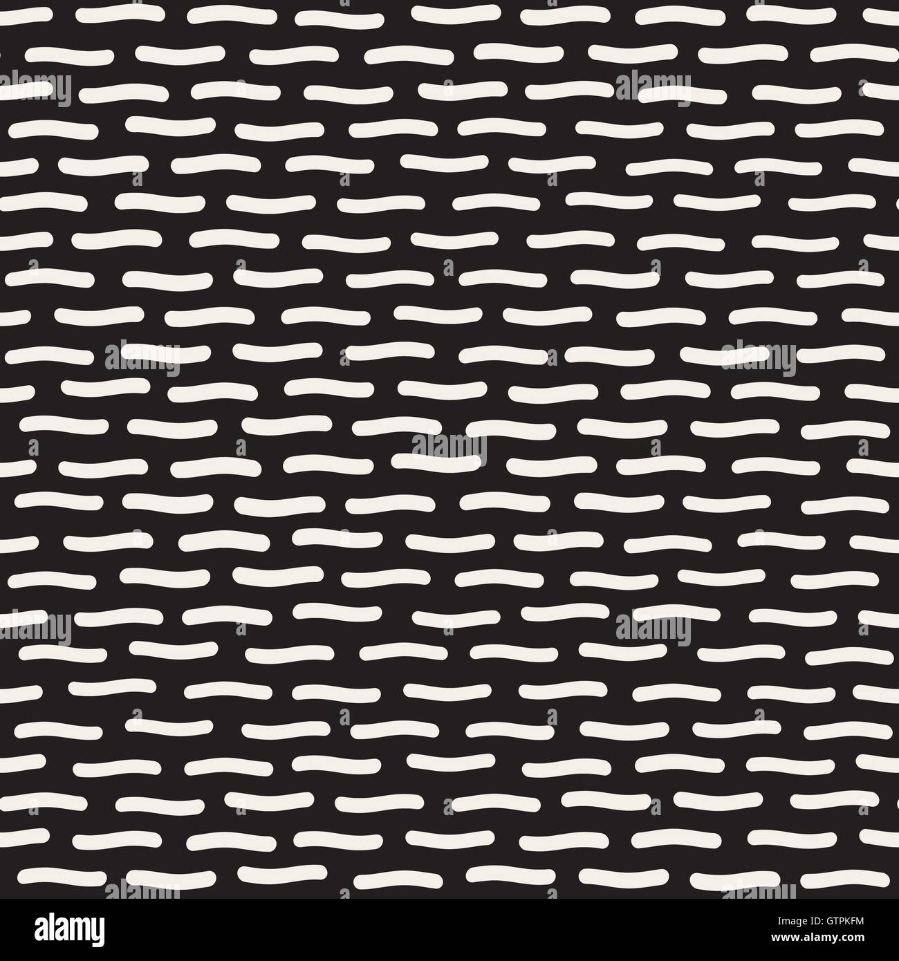 Vector Seamless Horizontal Rounded Lines Pattern Stock Vector Image ...