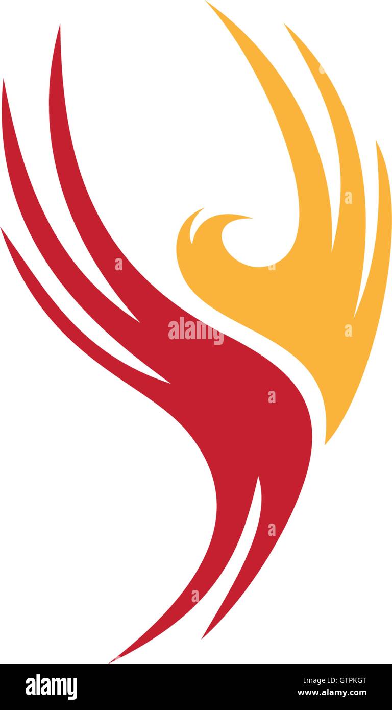 Firebird vector unusual logo. Phoenix elegant logo. Firebird icon ...