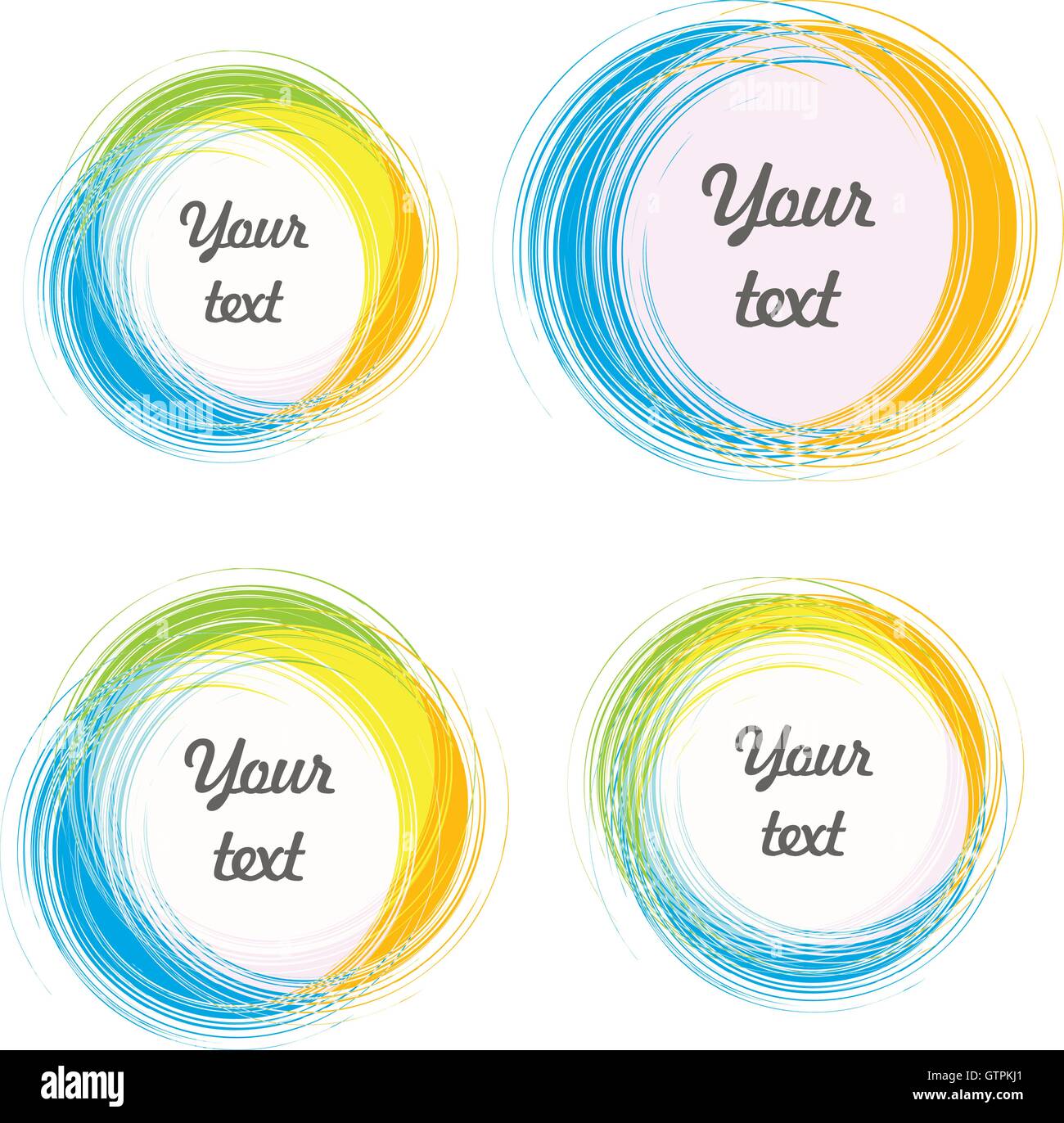 Design elements for the background. Color circular stickers with the ...
