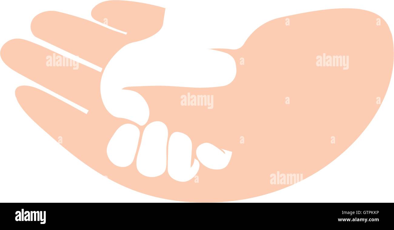 Hands baby father Stock Vector Images - Alamy