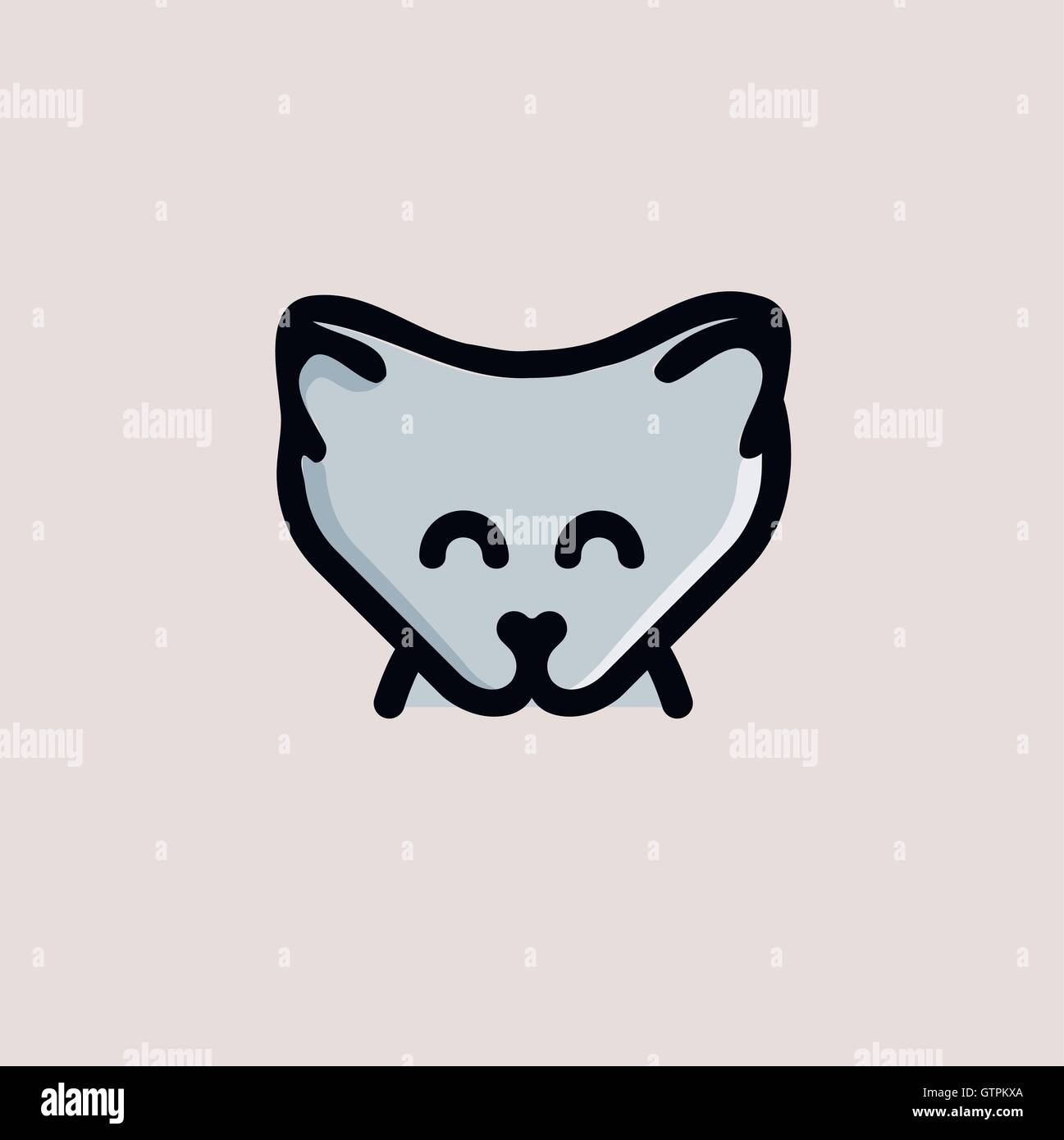 Grey wolf cub Stock Vector Images - Alamy