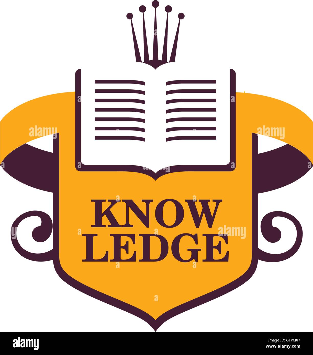 Isolated abstract book vector logo. School and university logotype ...