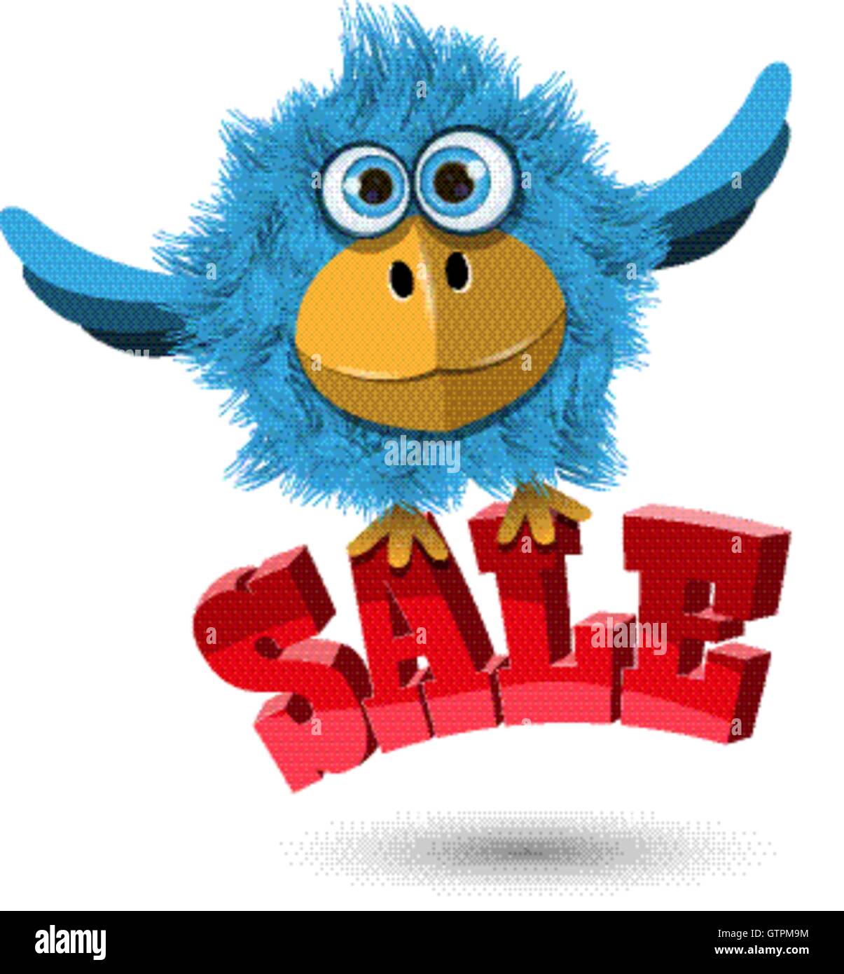 Blue bird inscription Stock Vector Images - Alamy