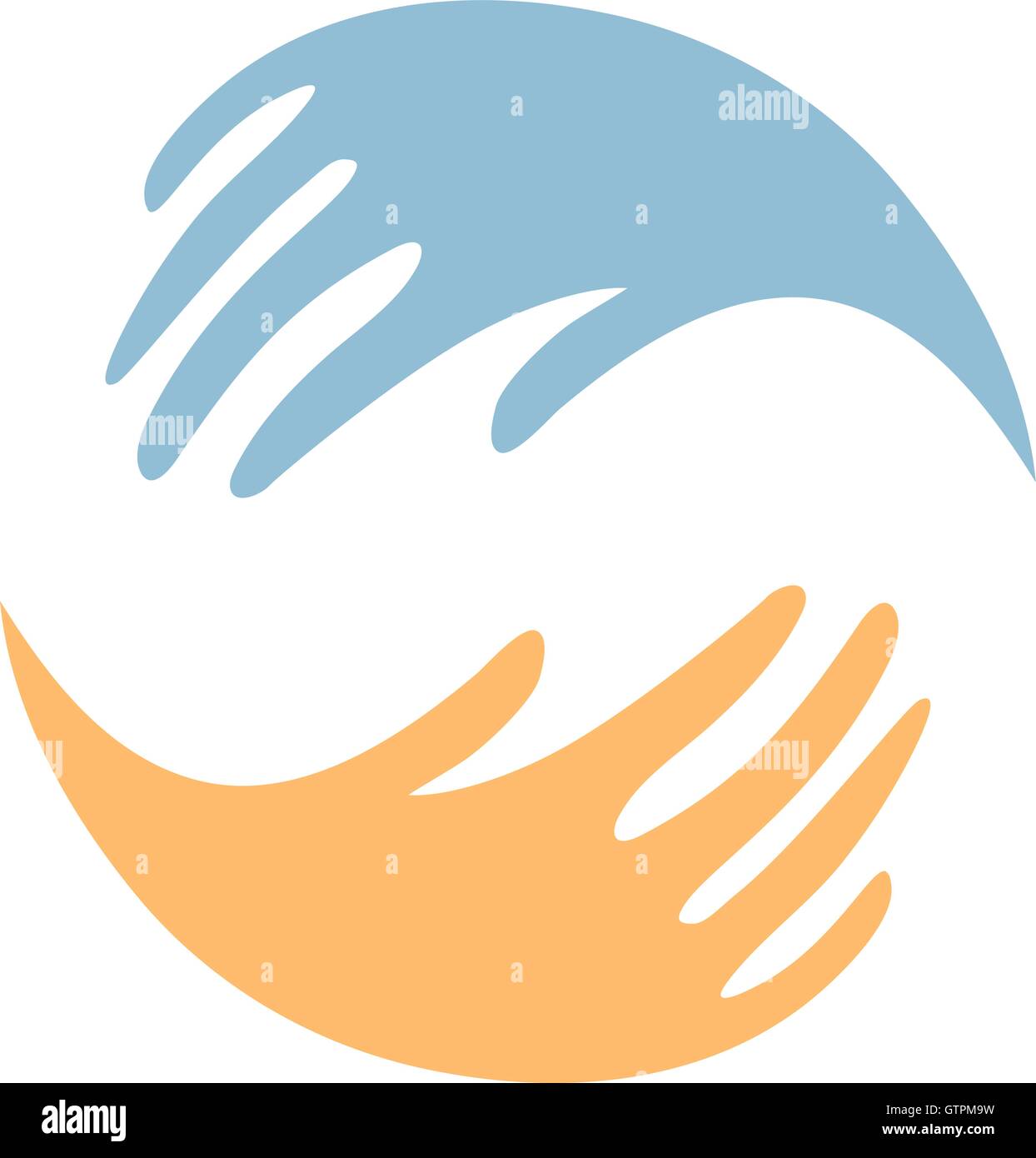 Linking hands vector hi-res stock photography and images - Alamy