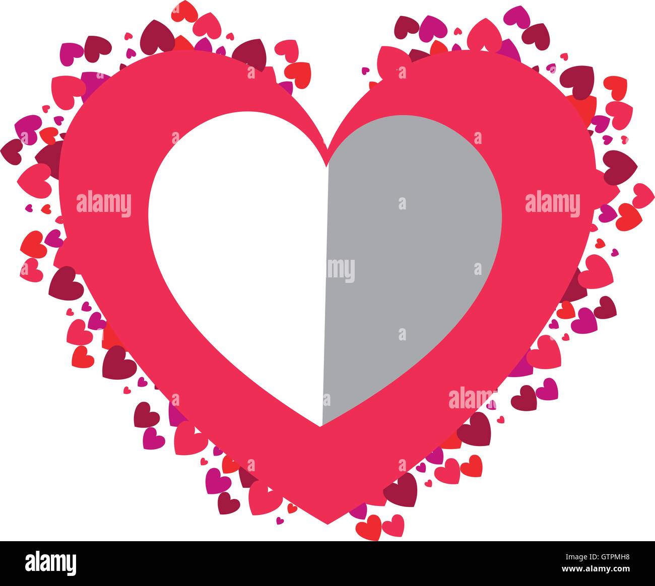 red heart love shape Stock Vector Image & Art - Alamy