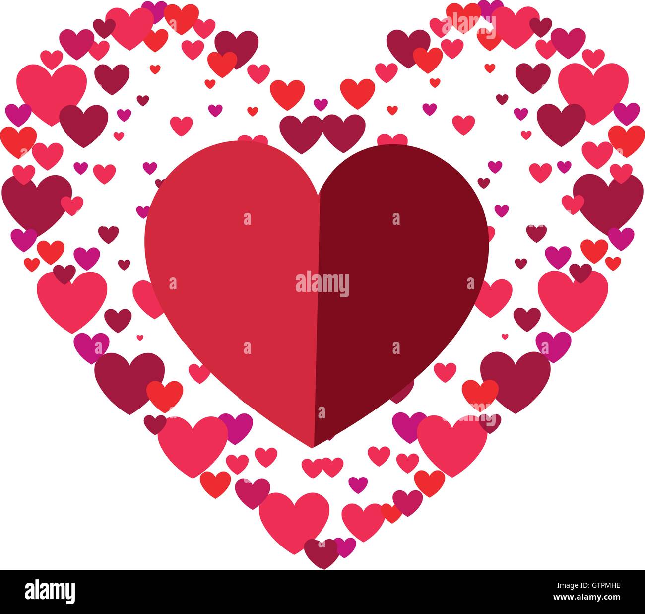 red heart love shape Stock Vector Image & Art - Alamy