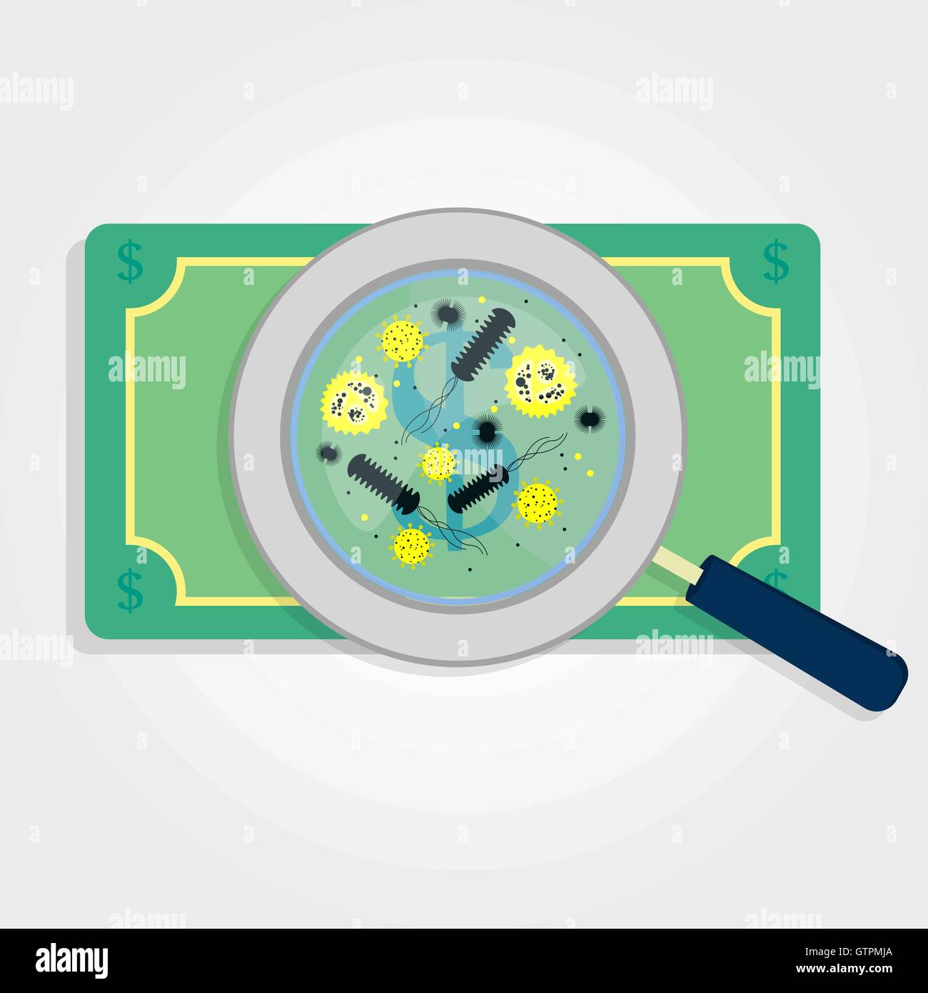 Banknote bacteria Stock Vector Images - Alamy