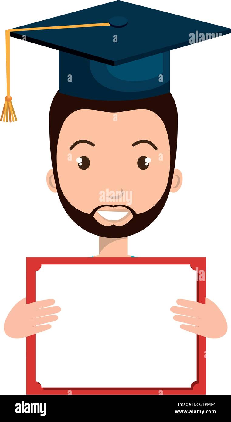avatar man with graduation cap Stock Vector Image & Art - Alamy