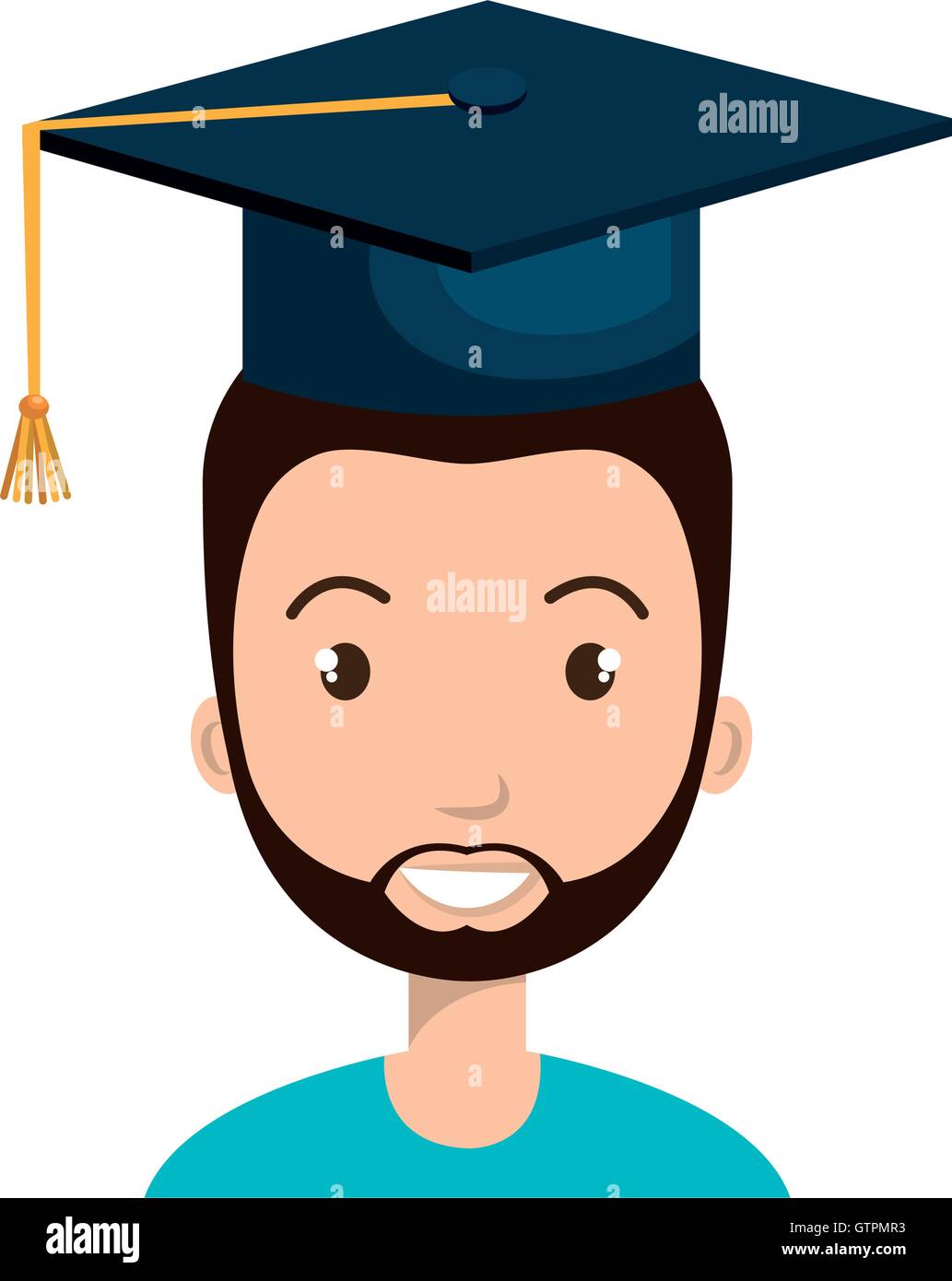 avatar man with graduation cap Stock Vector Image & Art - Alamy
