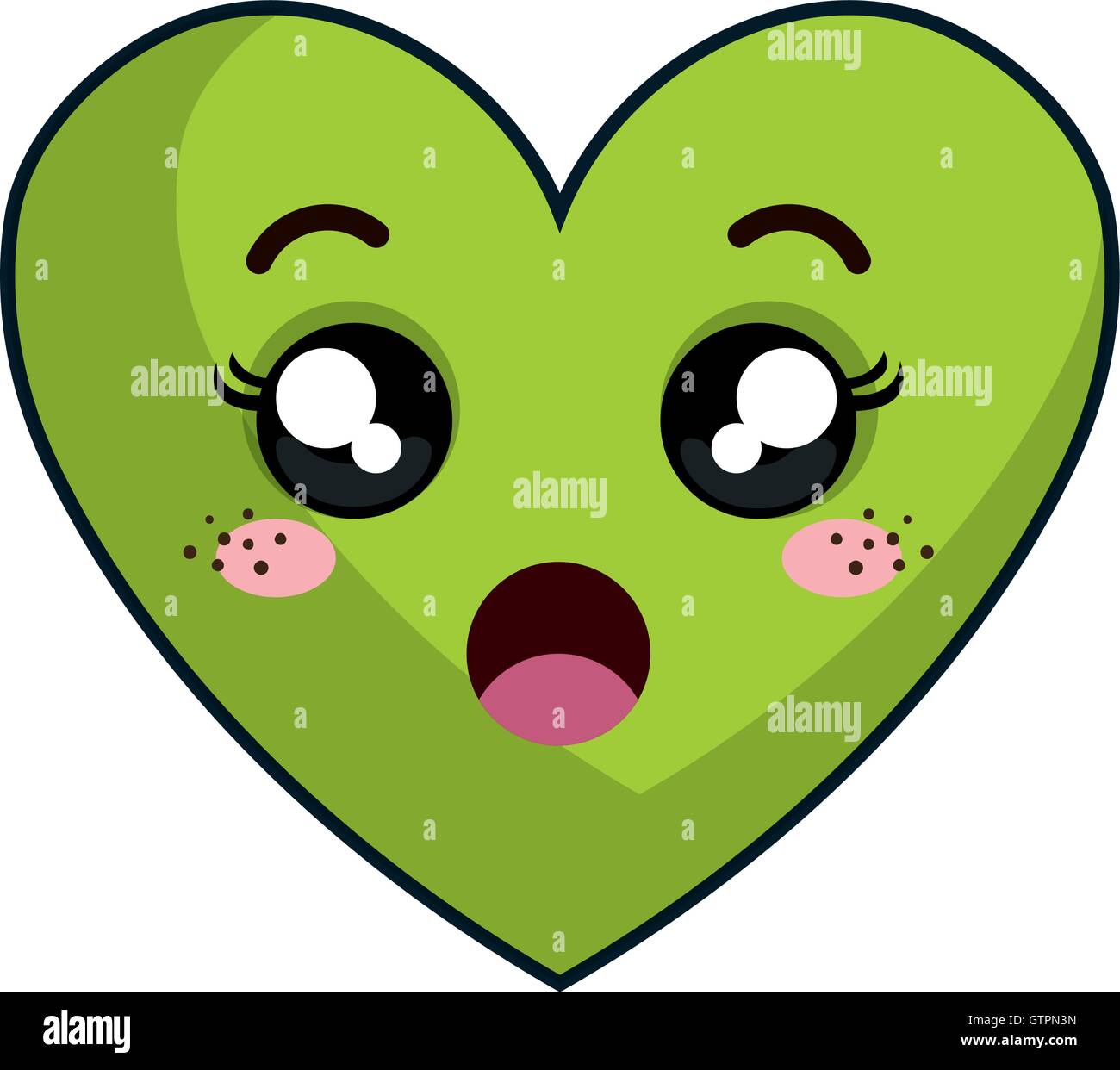 kawaii cartoon heart Stock Vector Image & Art - Alamy