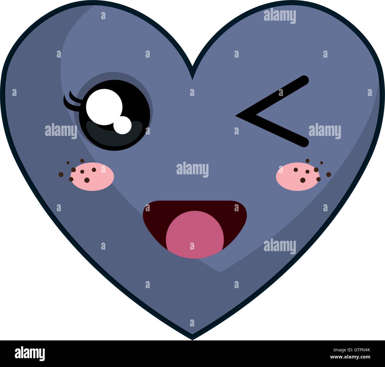 kawaii cartoon heart Stock Vector Image & Art - Alamy