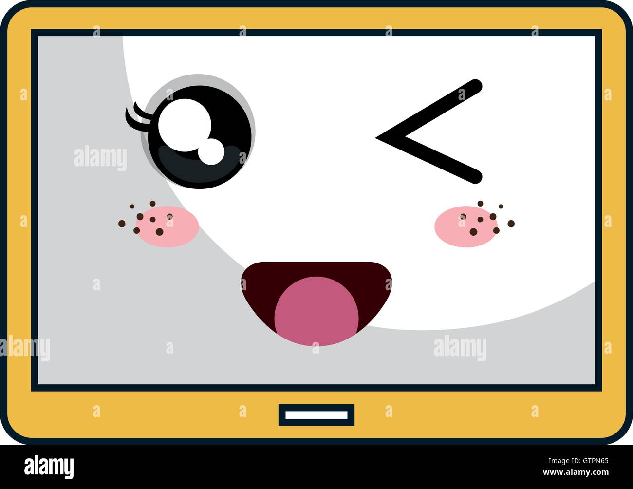 kawaii cartoon tablet Stock Vector Image & Art - Alamy