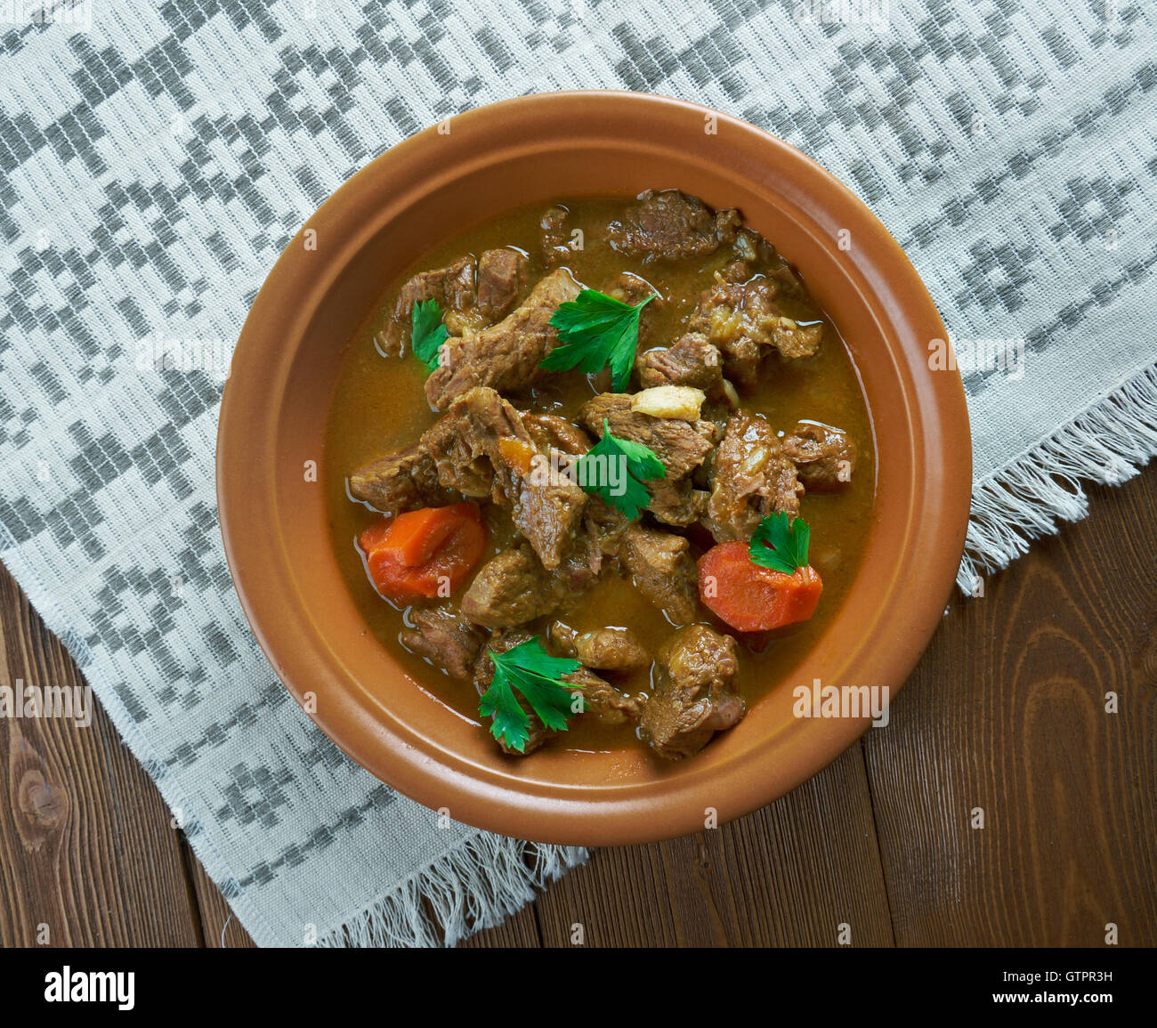 Czech beef goulash . close up Stock Photo - Alamy
