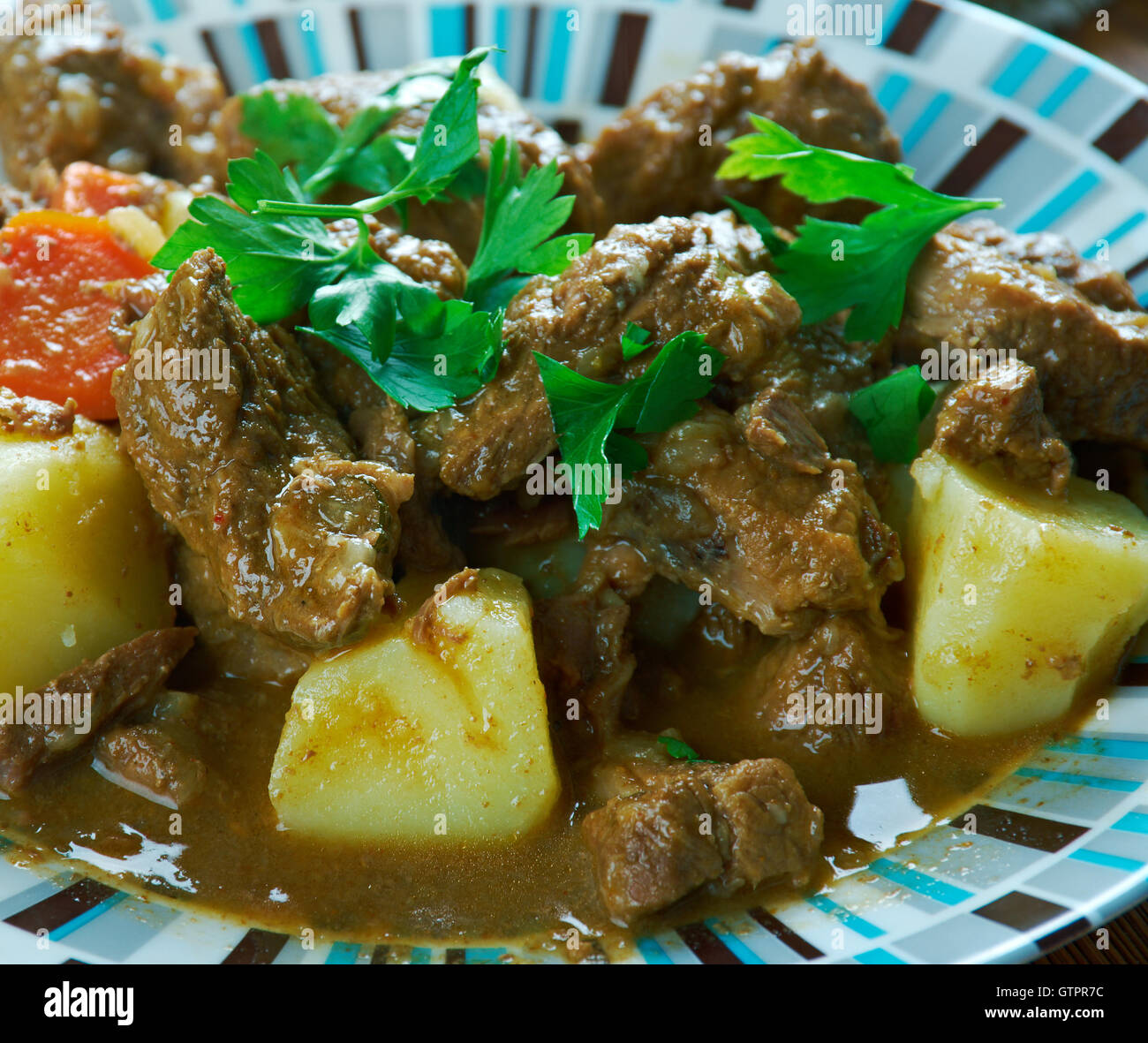 Czech beef goulash . close up Stock Photo - Alamy