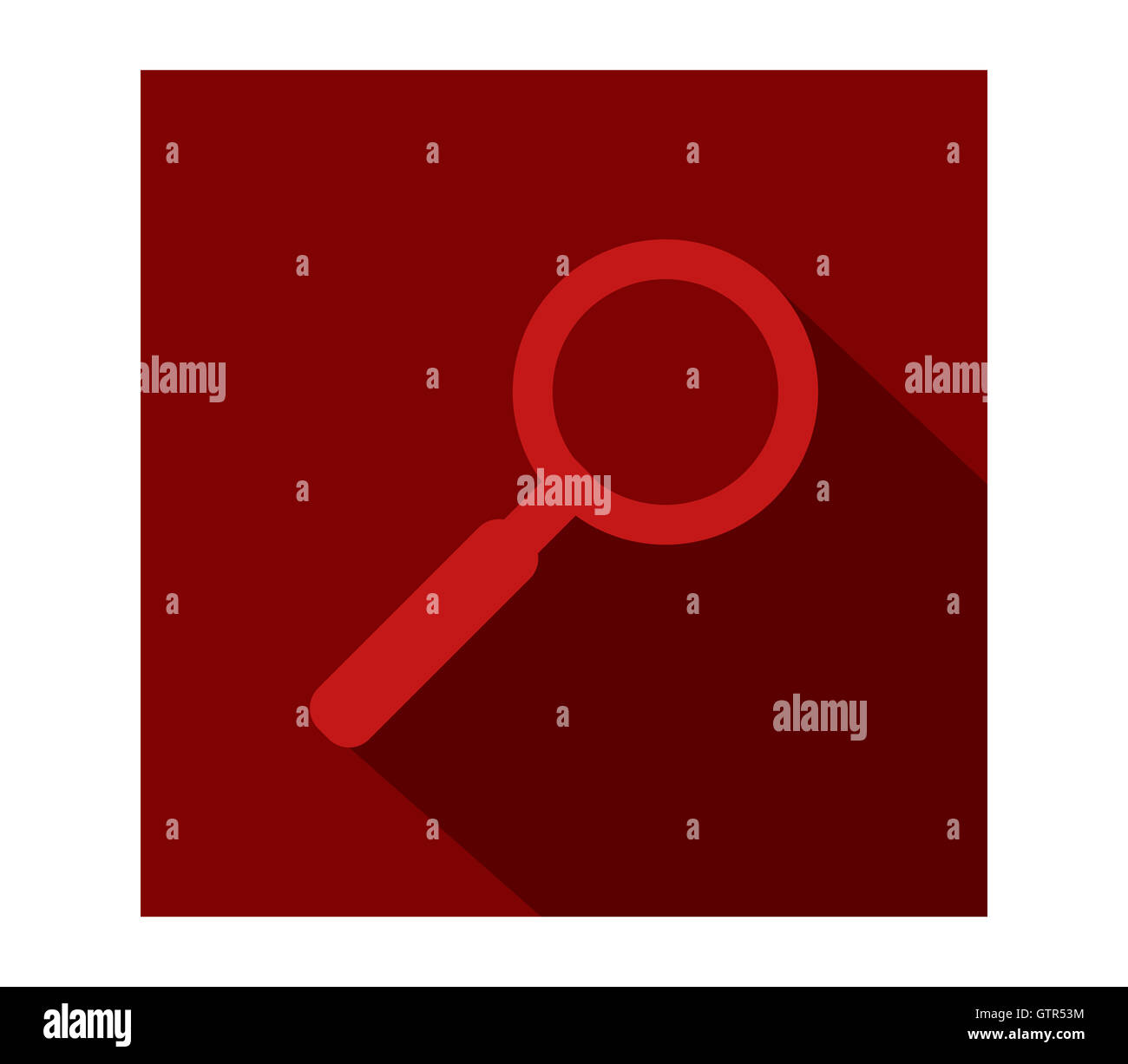 magnifying glass icon in flat design Stock Photo - Alamy