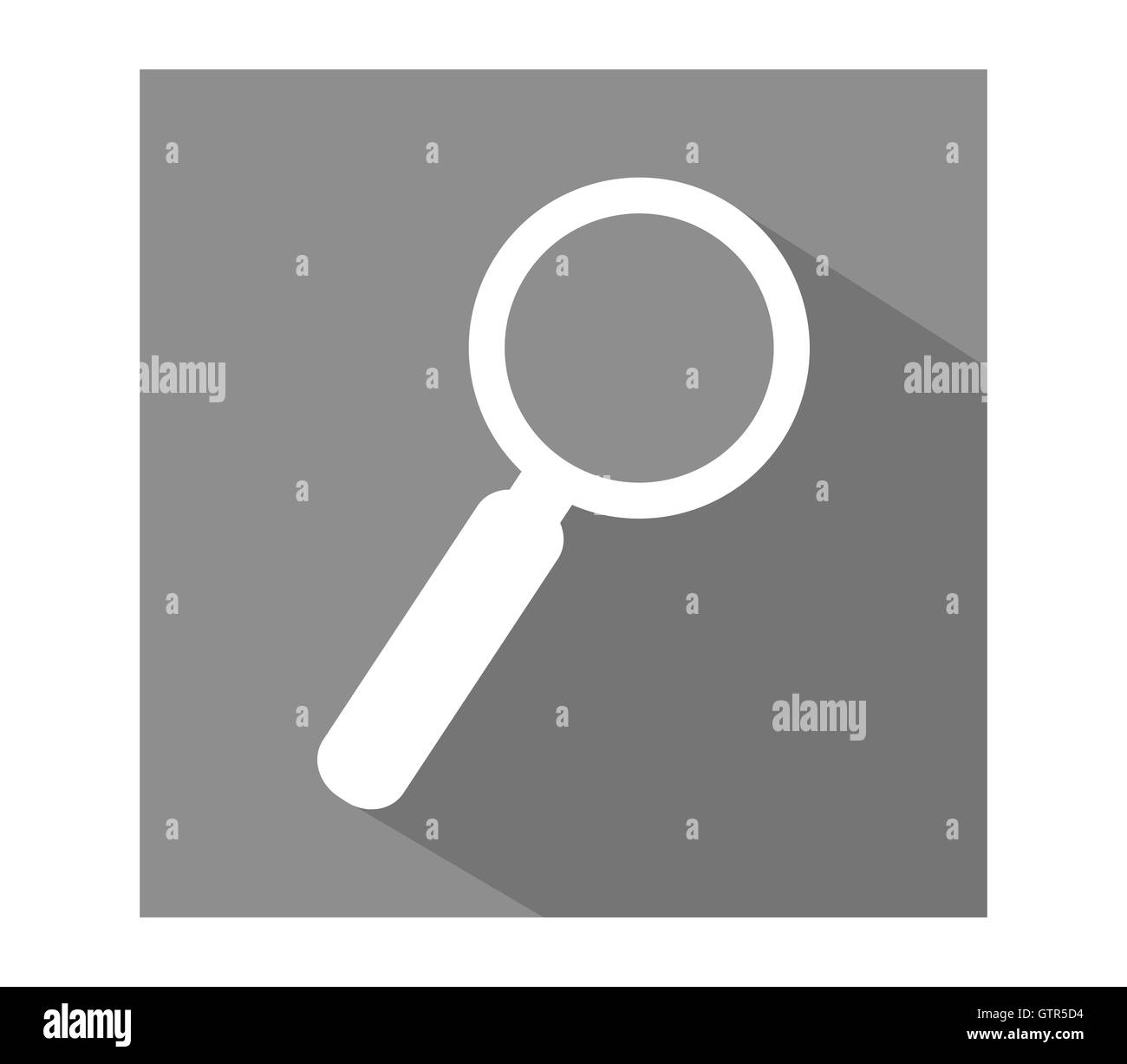 magnifying glass icon in flat design Stock Photo - Alamy