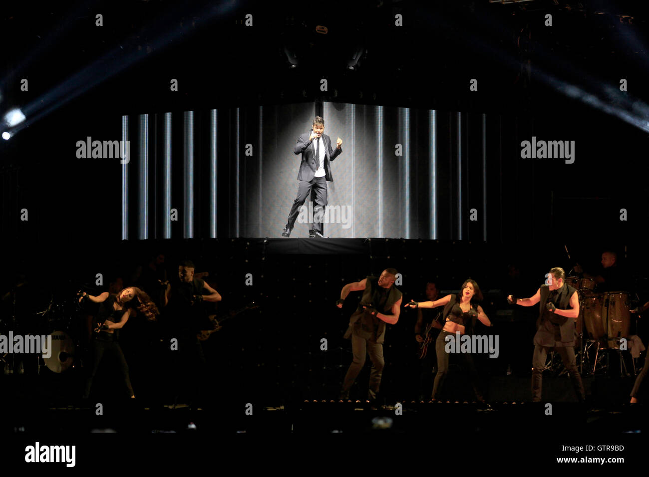 Ricky Martin in concert in Málaga, Spain. 09/09/2016 Stock Photo - Alamy