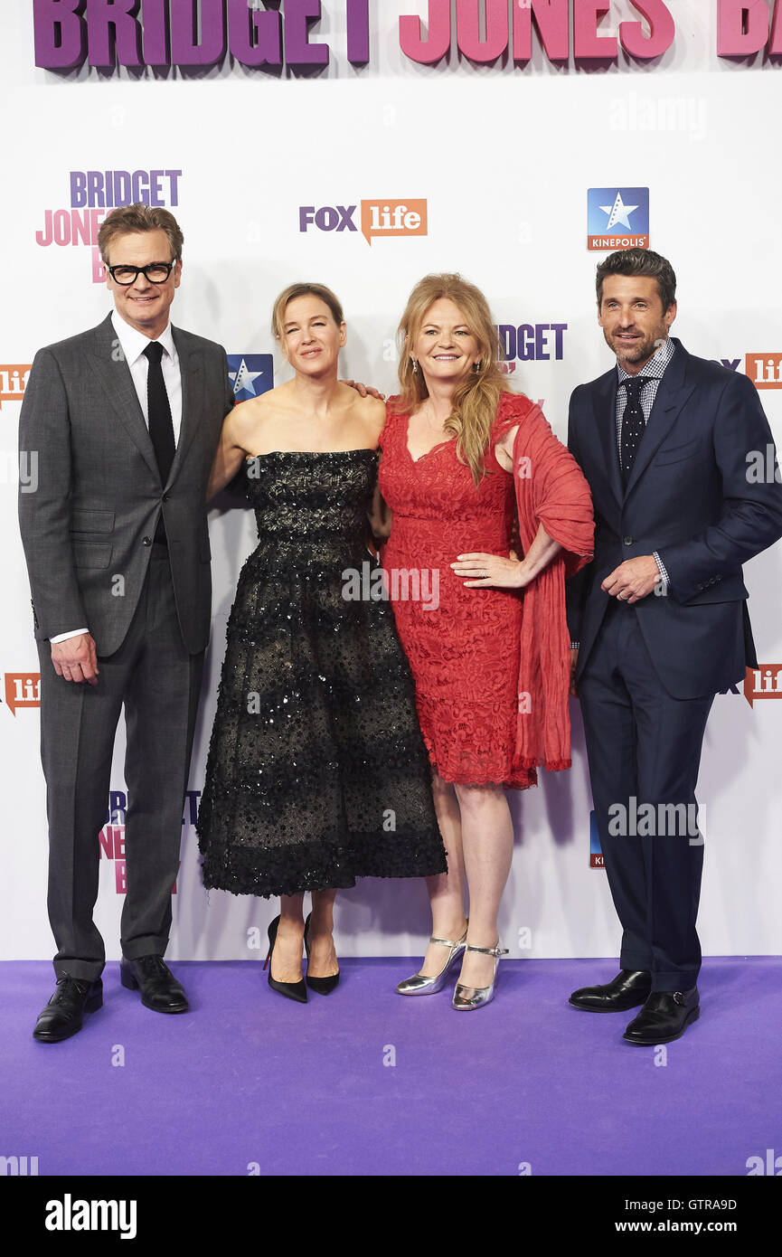 Madrid, Spain. 9th Sep, 2016. Colin Firth, Renee Zellweger, Patrick ...