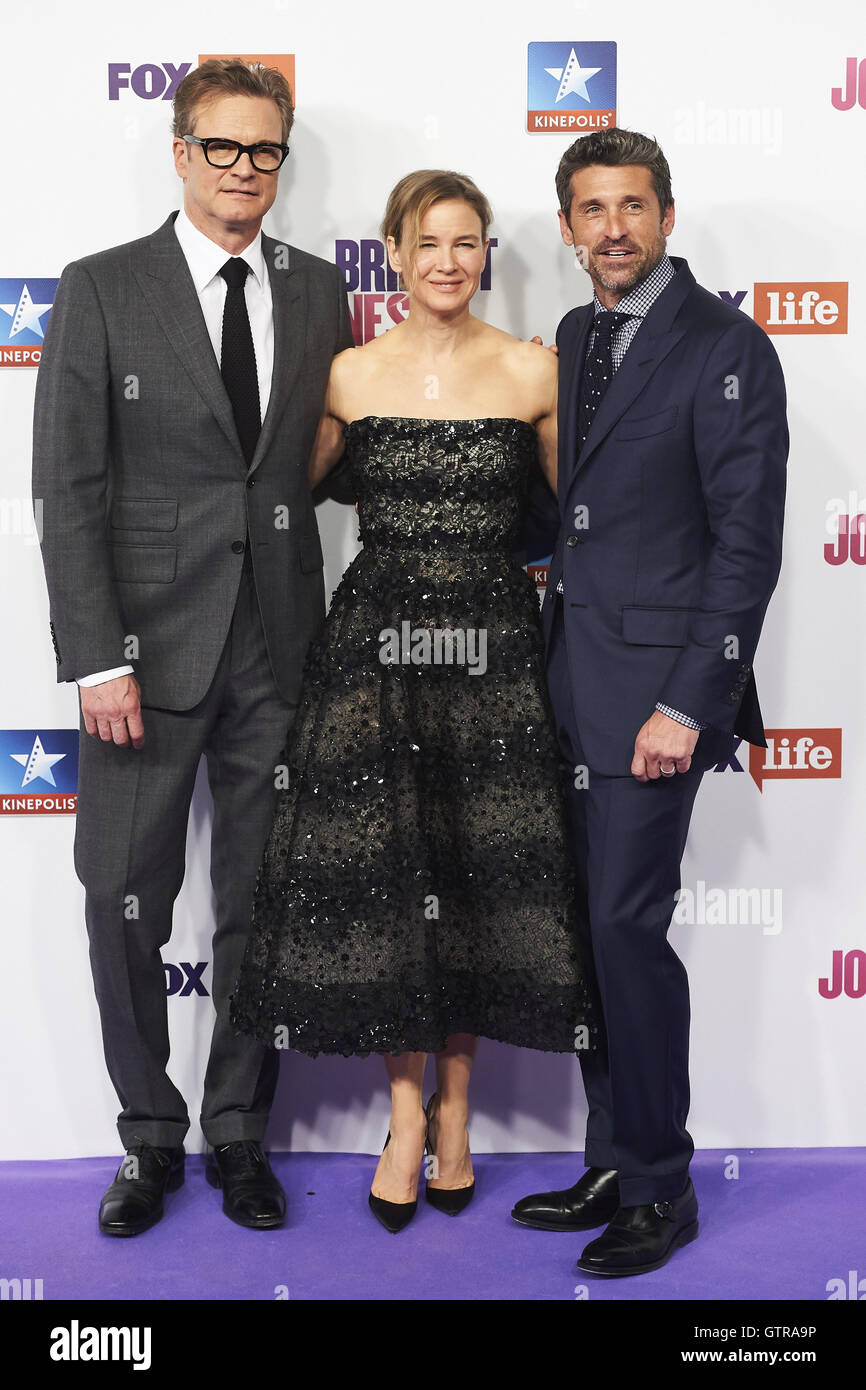 Madrid, Spain. 9th Sep, 2016. Colin Firth, Renee Zellweger, Patrick ...