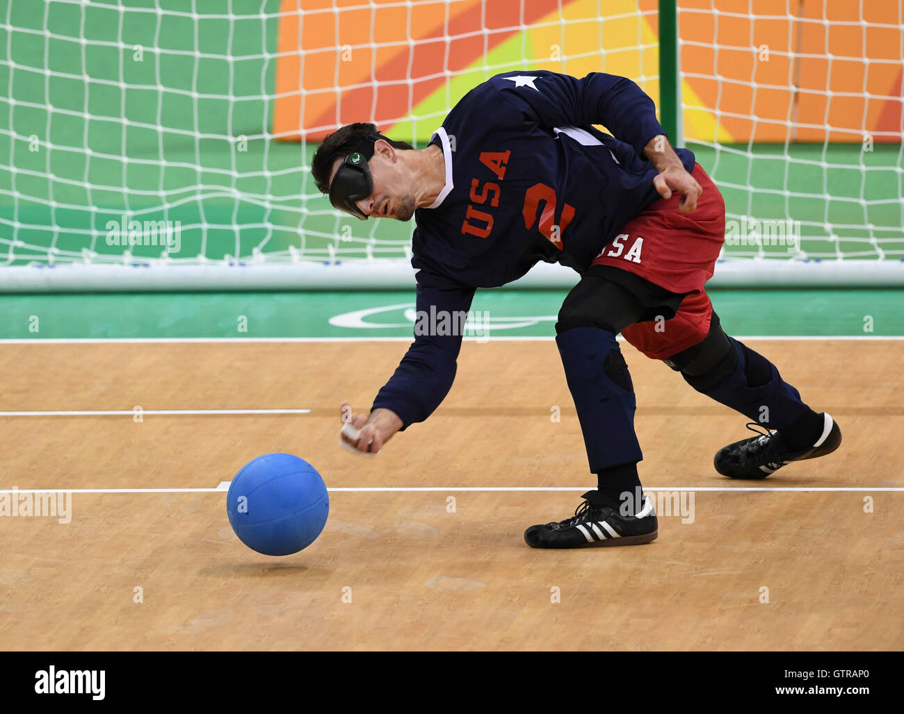 Rio de Janeiro, Brazil 09SEP16: Tyler Merren of the USA men's goalball ...