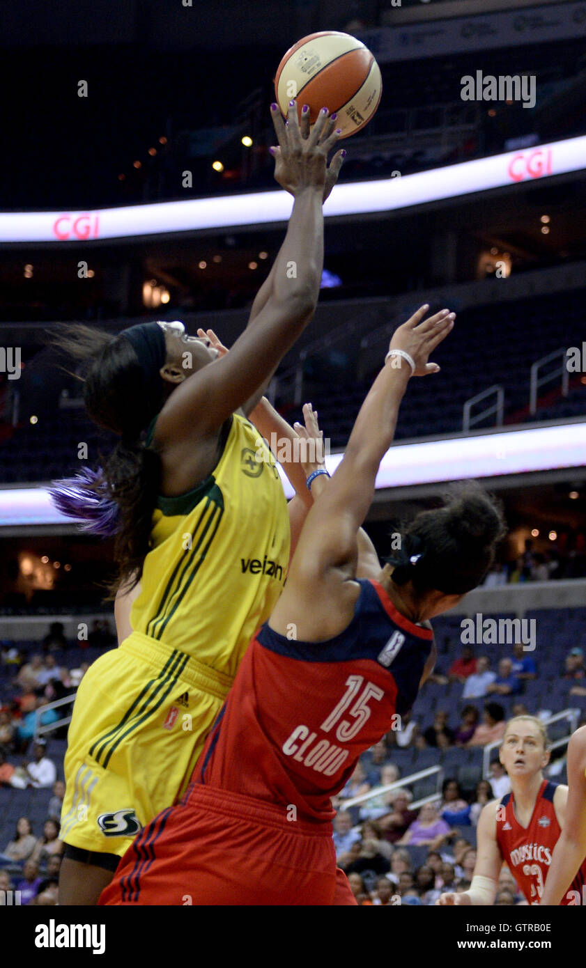 Washington, DC, USA. 9th Sep, 2016. 20160909 - Seattle Storm forward ...