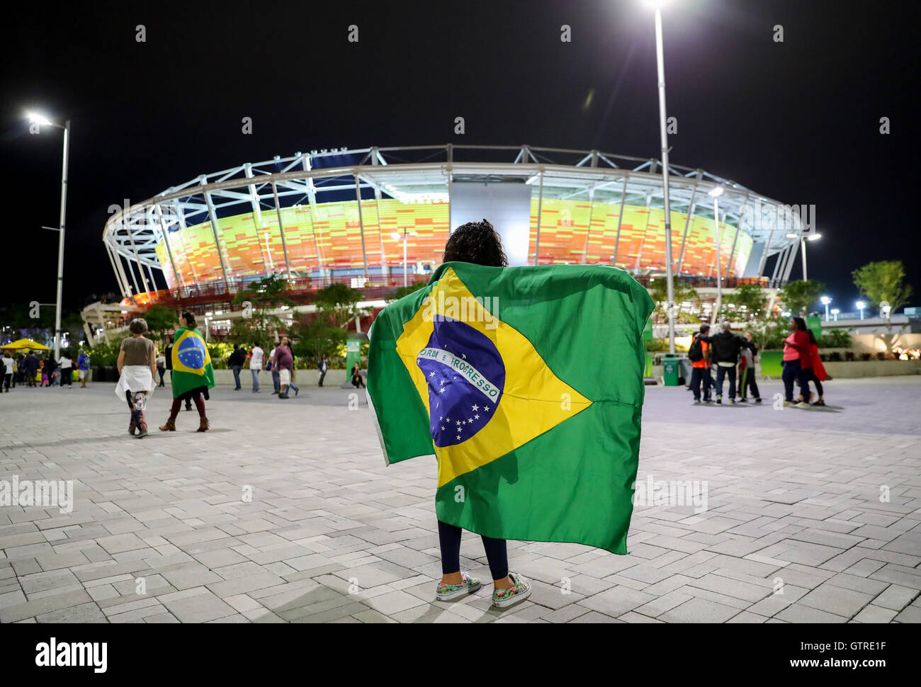 Rio De Janeiro, Brazil. 10th Sep, 2016. Spectators walk through the ...