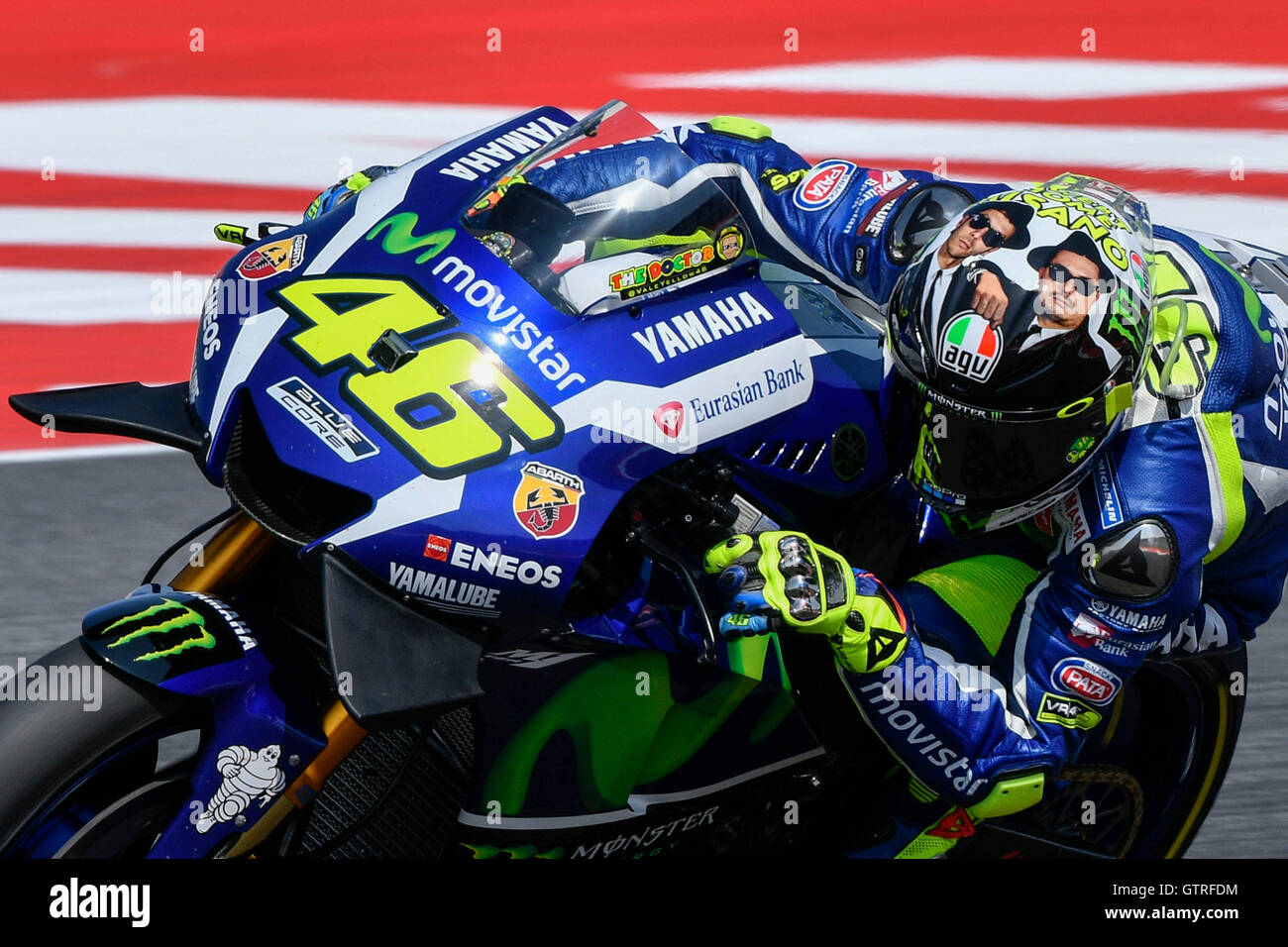 Misano Adriatico, Italy. 10th Sep, 2016. Valentino Rossi of Italy and ...