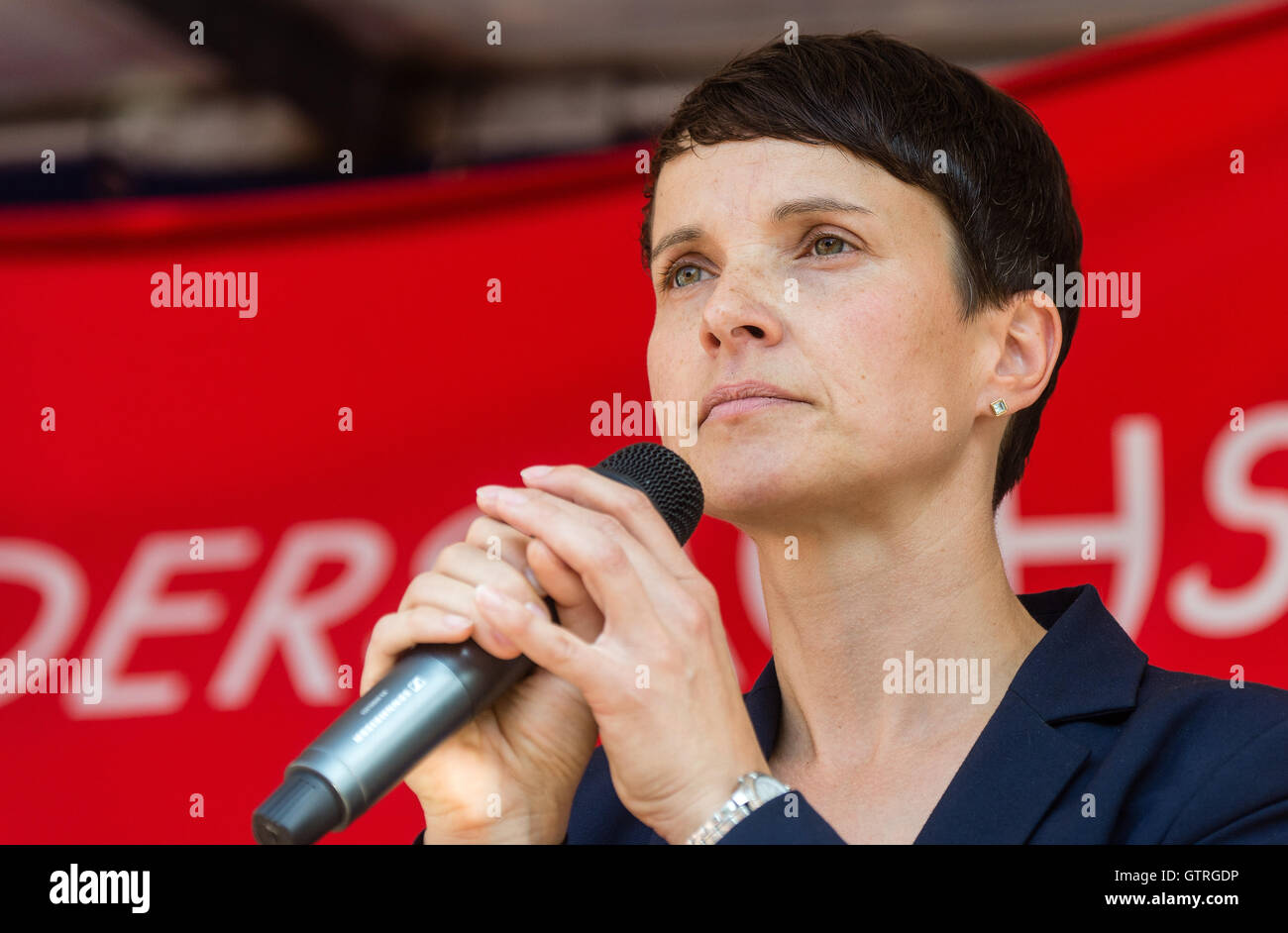 Hanover, Germany. 10th Sep, 2016. AfD federal chairwoman, Frauke Petry ...