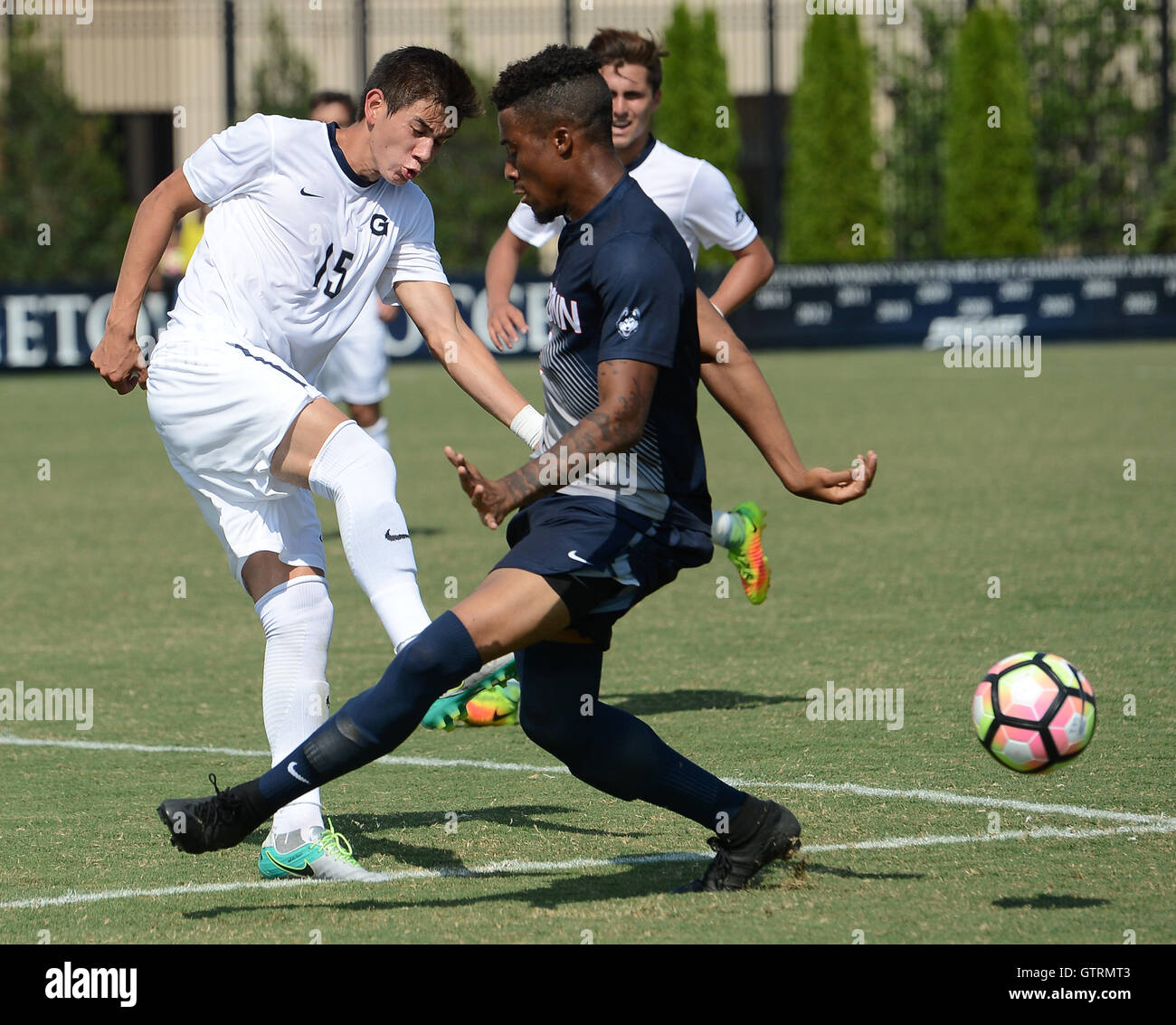 Williamsburg, VA, USA. 10th Sep, 2016. 20160910 - Georgetown midfielder ...