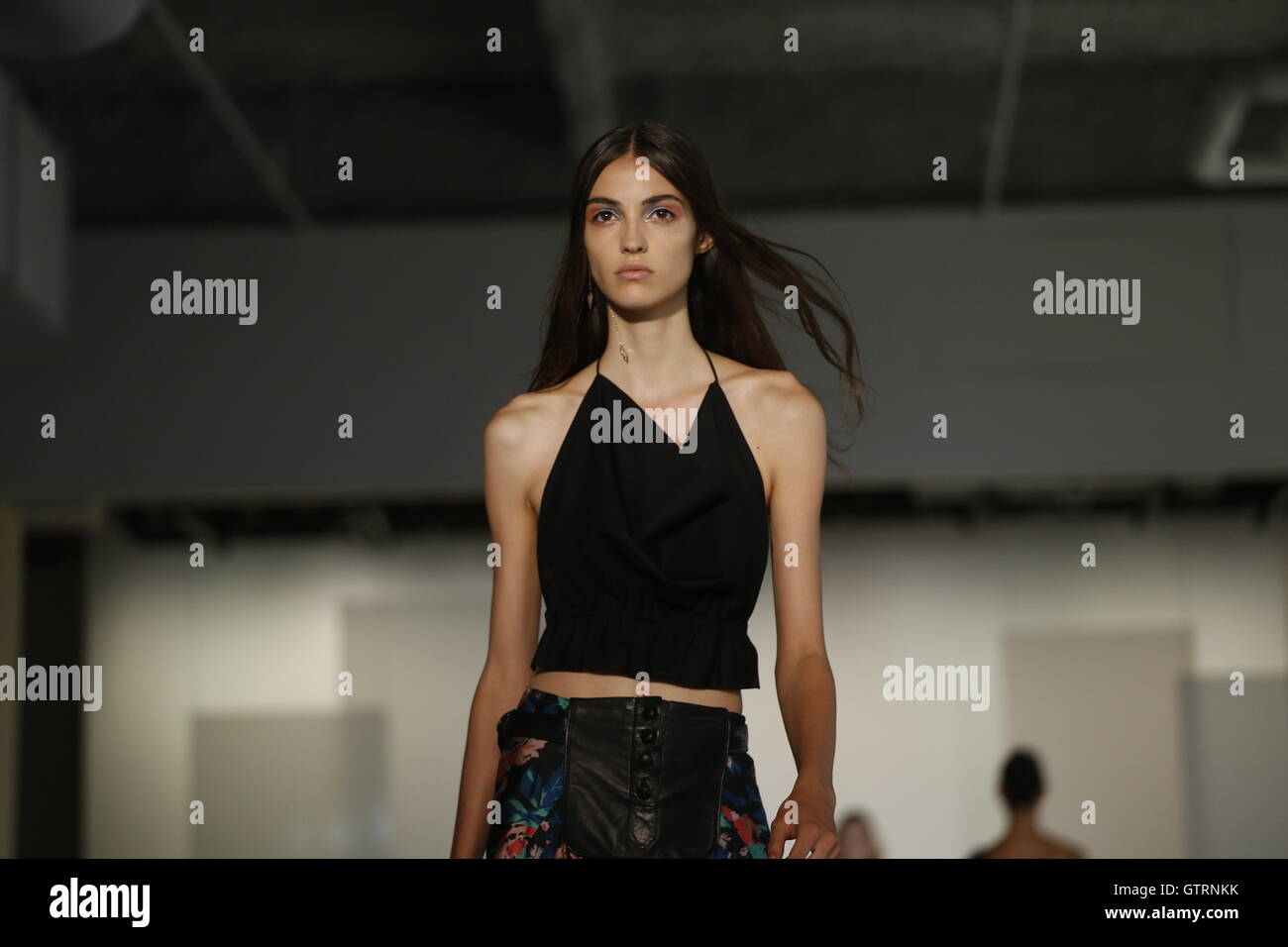New York, USA September 10, 2016. Models walk during the Jill Stuart ...