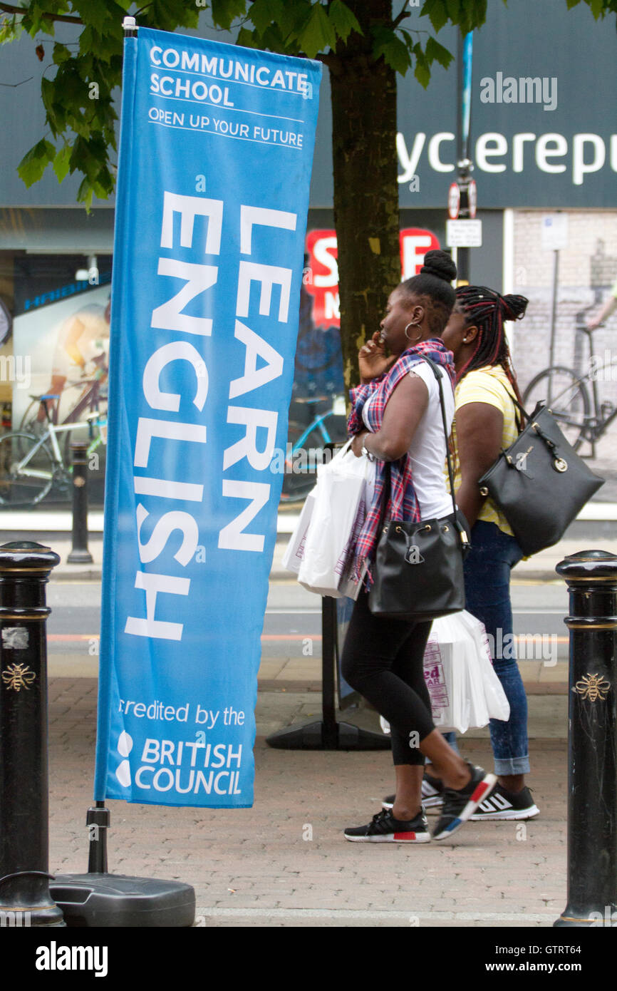 'Learn English' banner promoting teaching English language promoted by ...