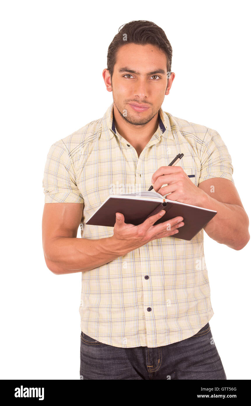 young handsome male teacher holding notebook Stock Photo - Alamy young handsome male teacher holding notebook Stock Photo - Alamy