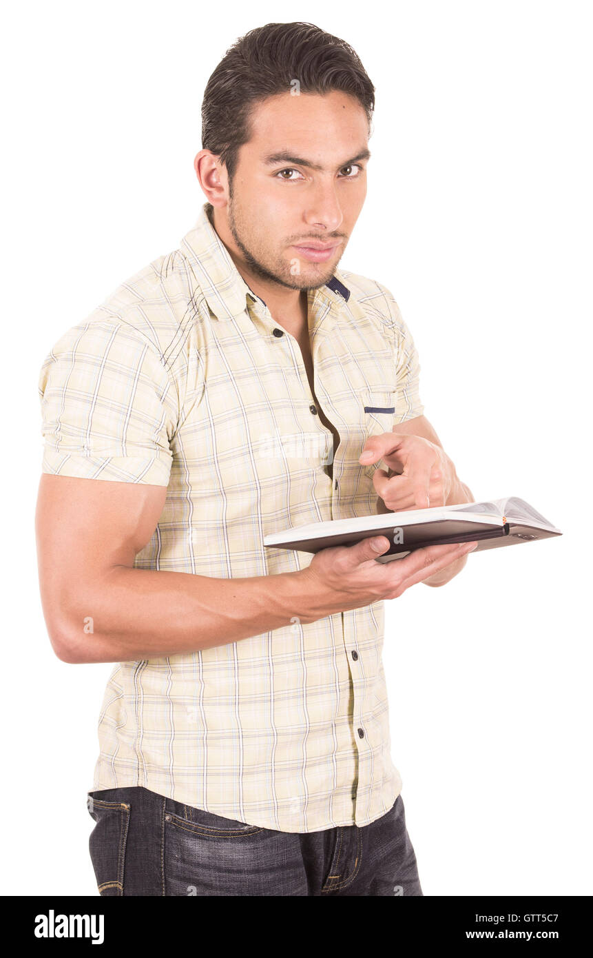 young handsome male teacher holding notebook Stock Photo - Alamy young handsome male teacher holding notebook Stock Photo - Alamy