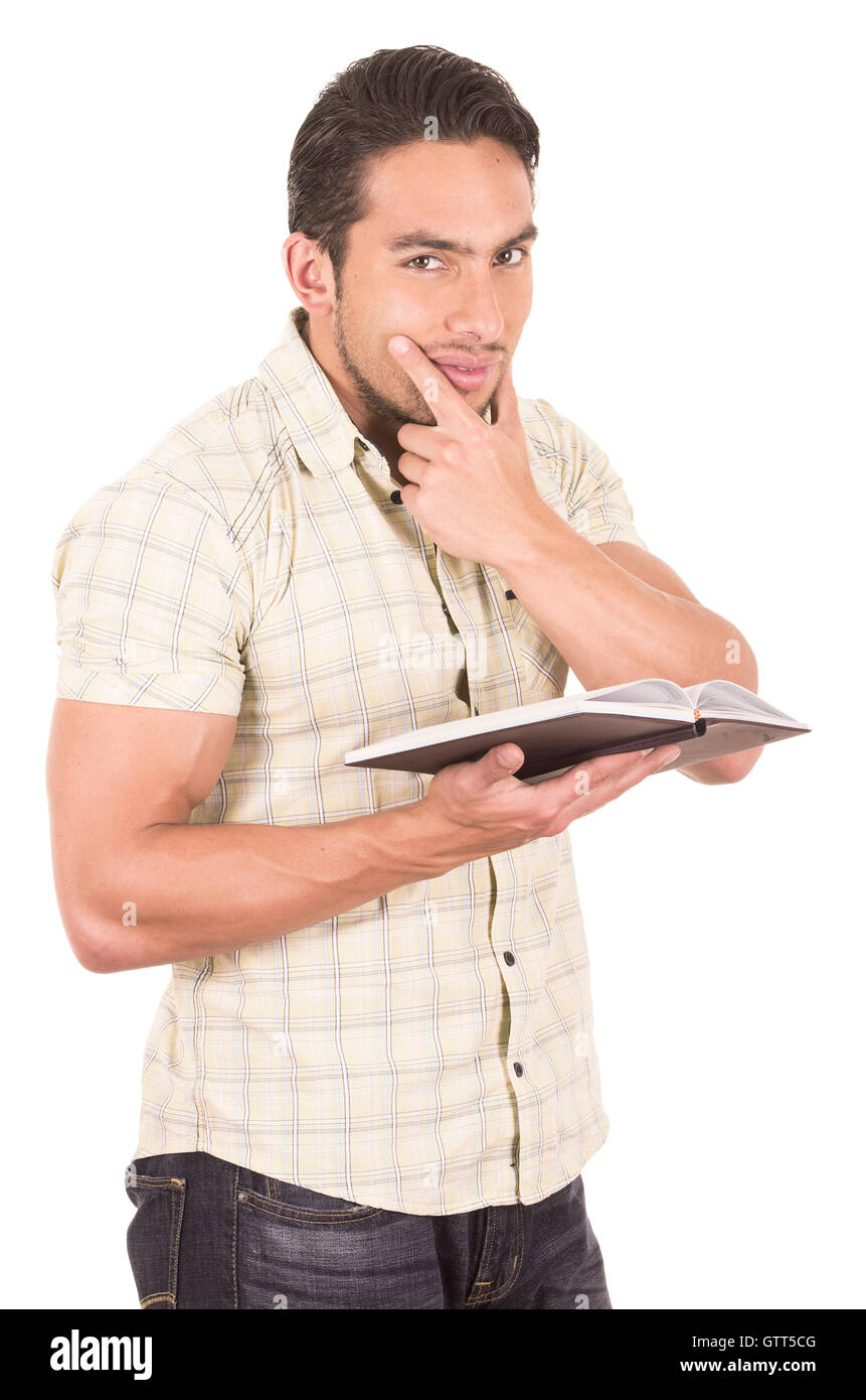 young handsome male teacher holding notebook Stock Photo - Alamy young handsome male teacher holding notebook Stock Photo - Alamy