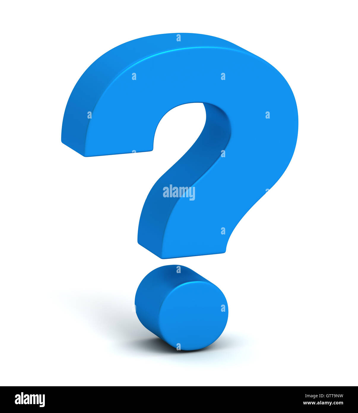 3d Blue Question Mark