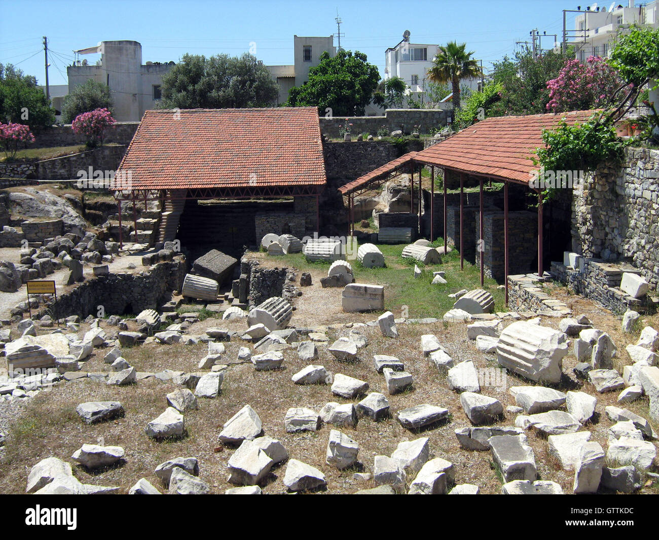 The Mausoleum at Halicarnassus or Tomb of Mausolus, Bodrum, Turkey ...